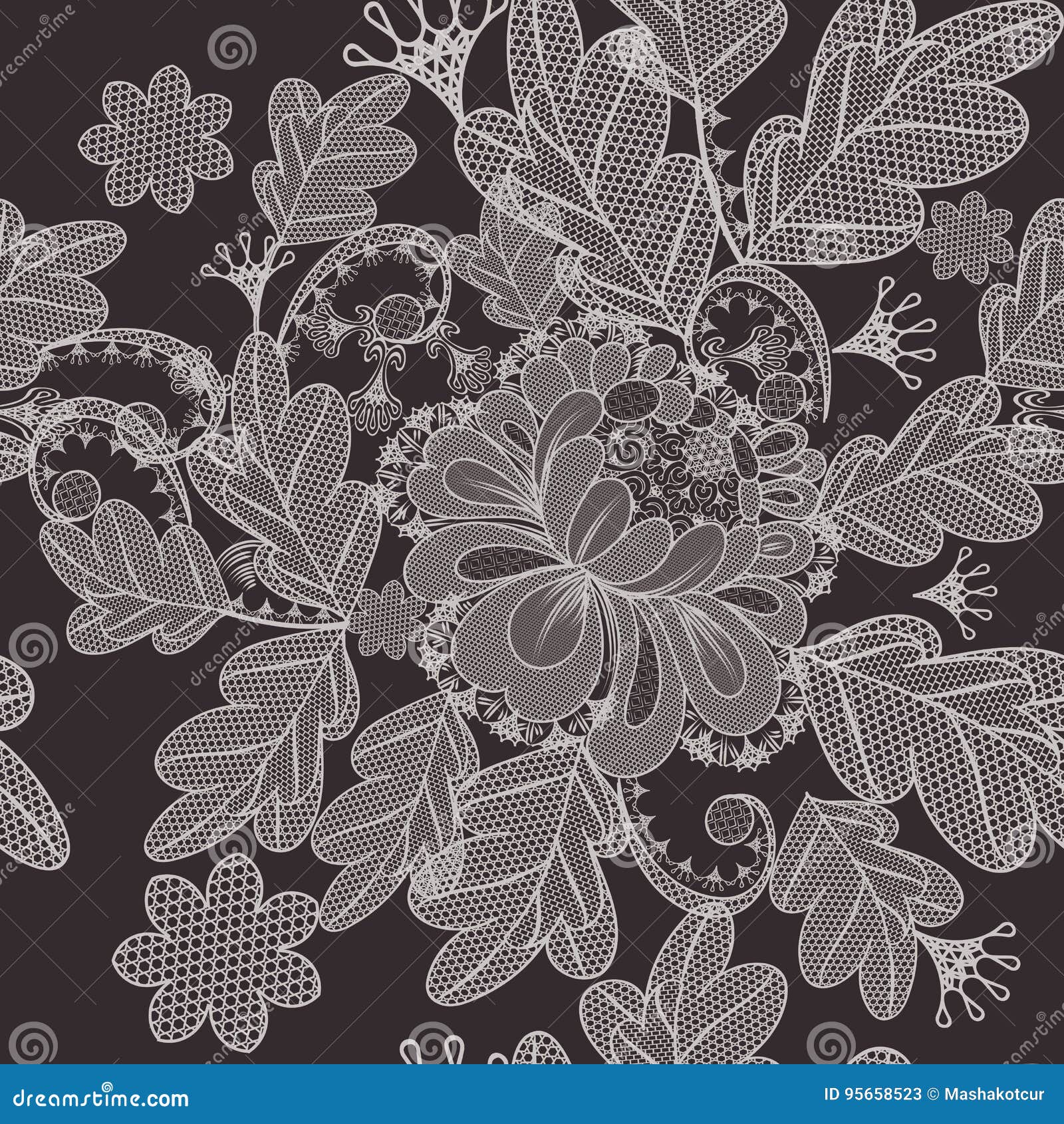 Beautiful Lace Pattern with Filigree Design. Stock Vector ...