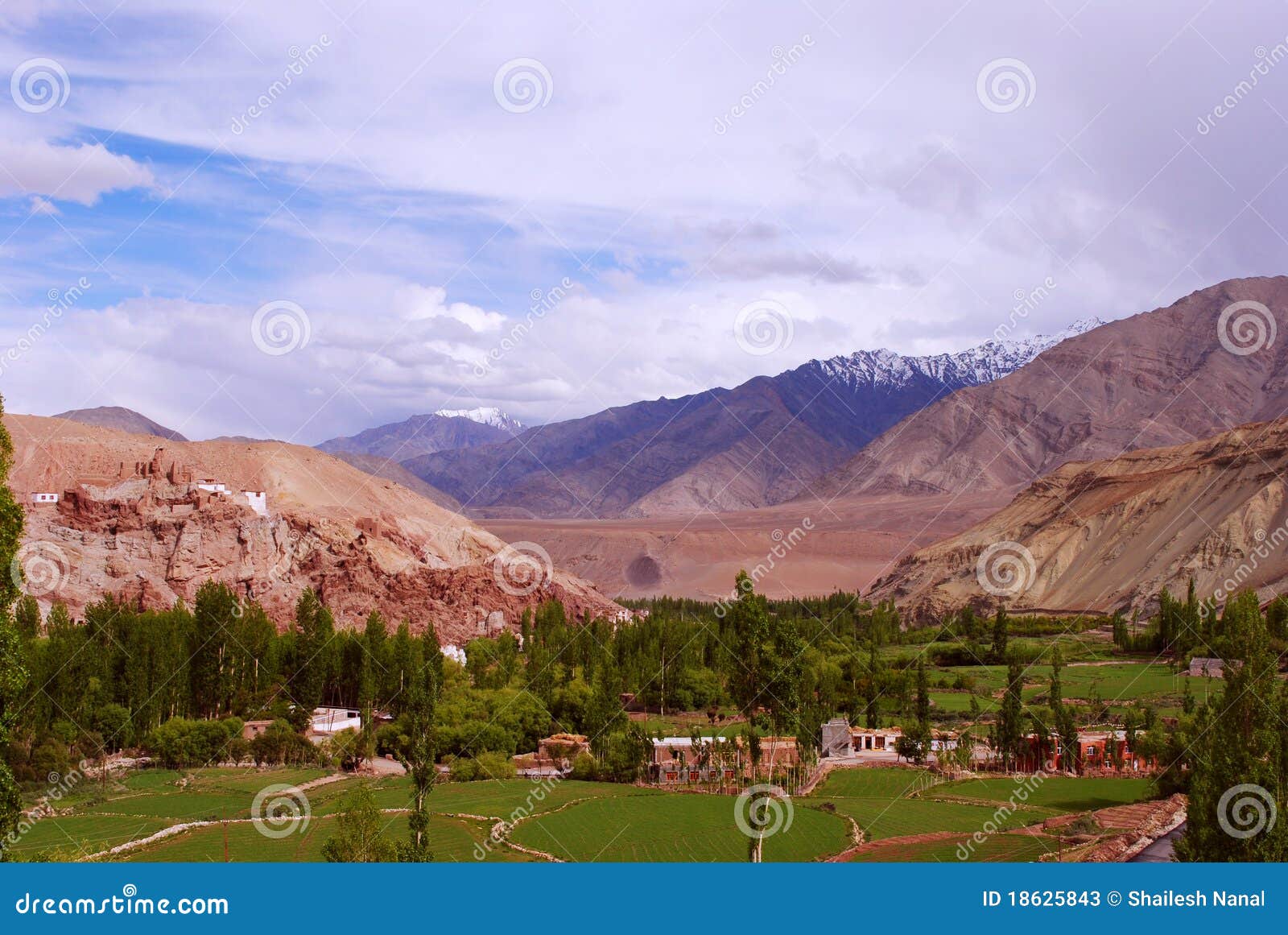 Beautiful Ladakh Landscape Colors Stock Image - Image of color, trees ...