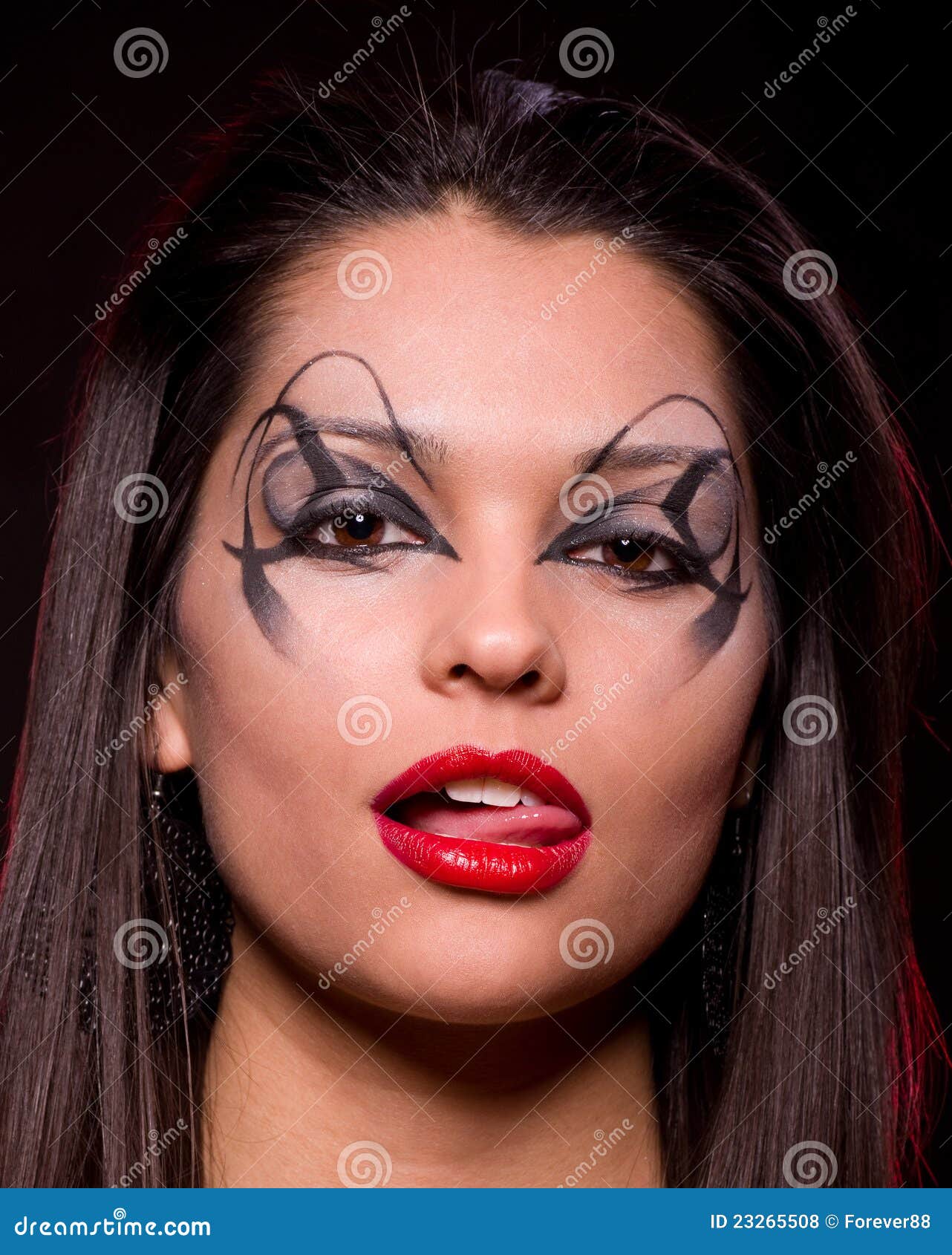 Beautiful Lady with Art Makeup Stock Photo - Image of pretty, caucasian ...