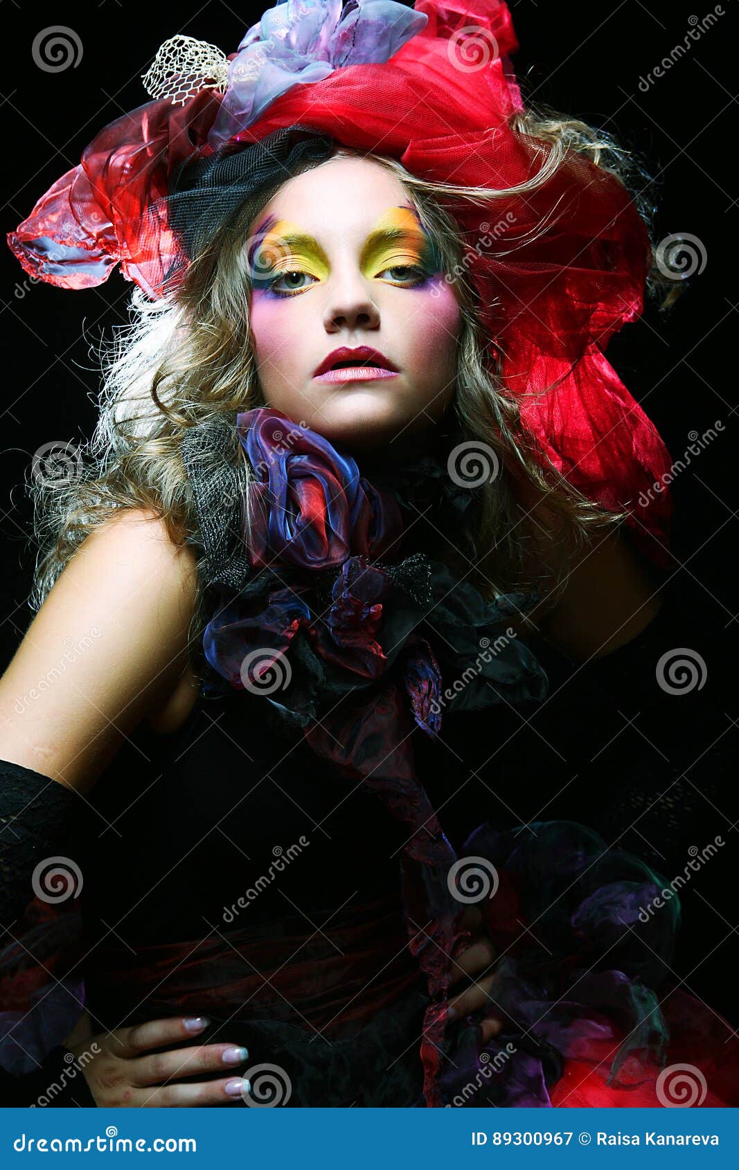 Beautiful Lady with Artistic Make-up. Stock Image - Image of creative ...
