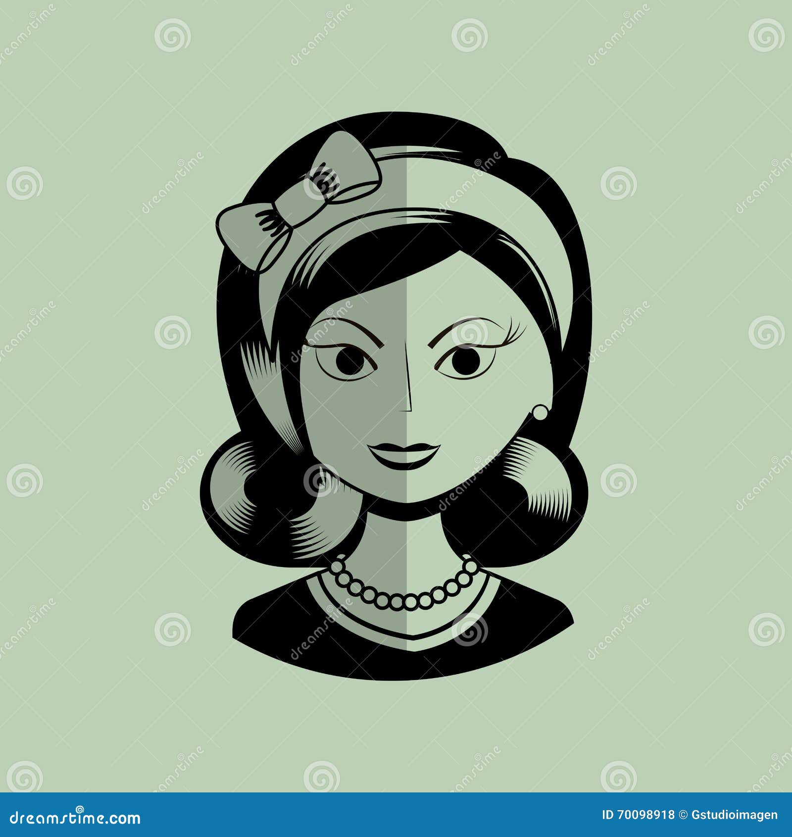 Beautiful lady design stock illustration. Illustration of girl - 70098918