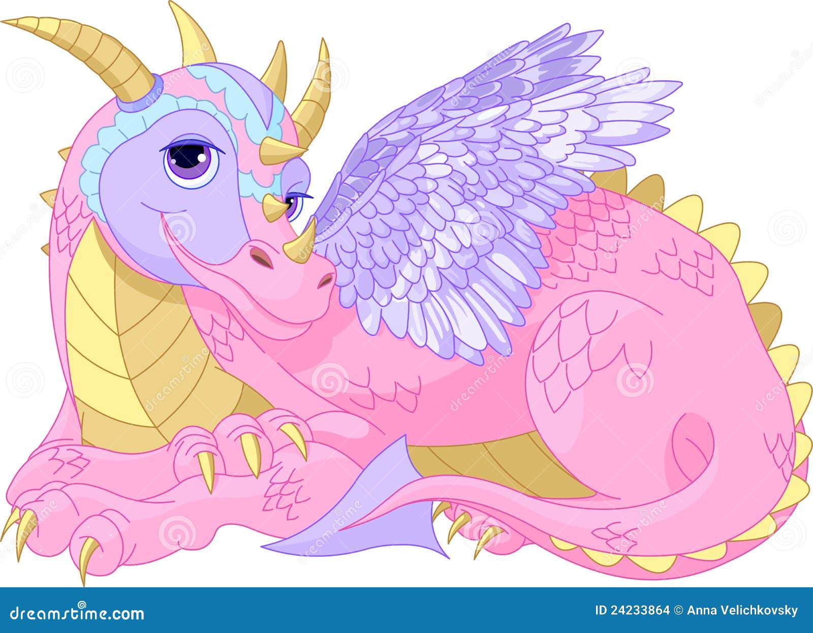 Beautiful lady Dragon stock vector. Illustration of dragon - 24233864