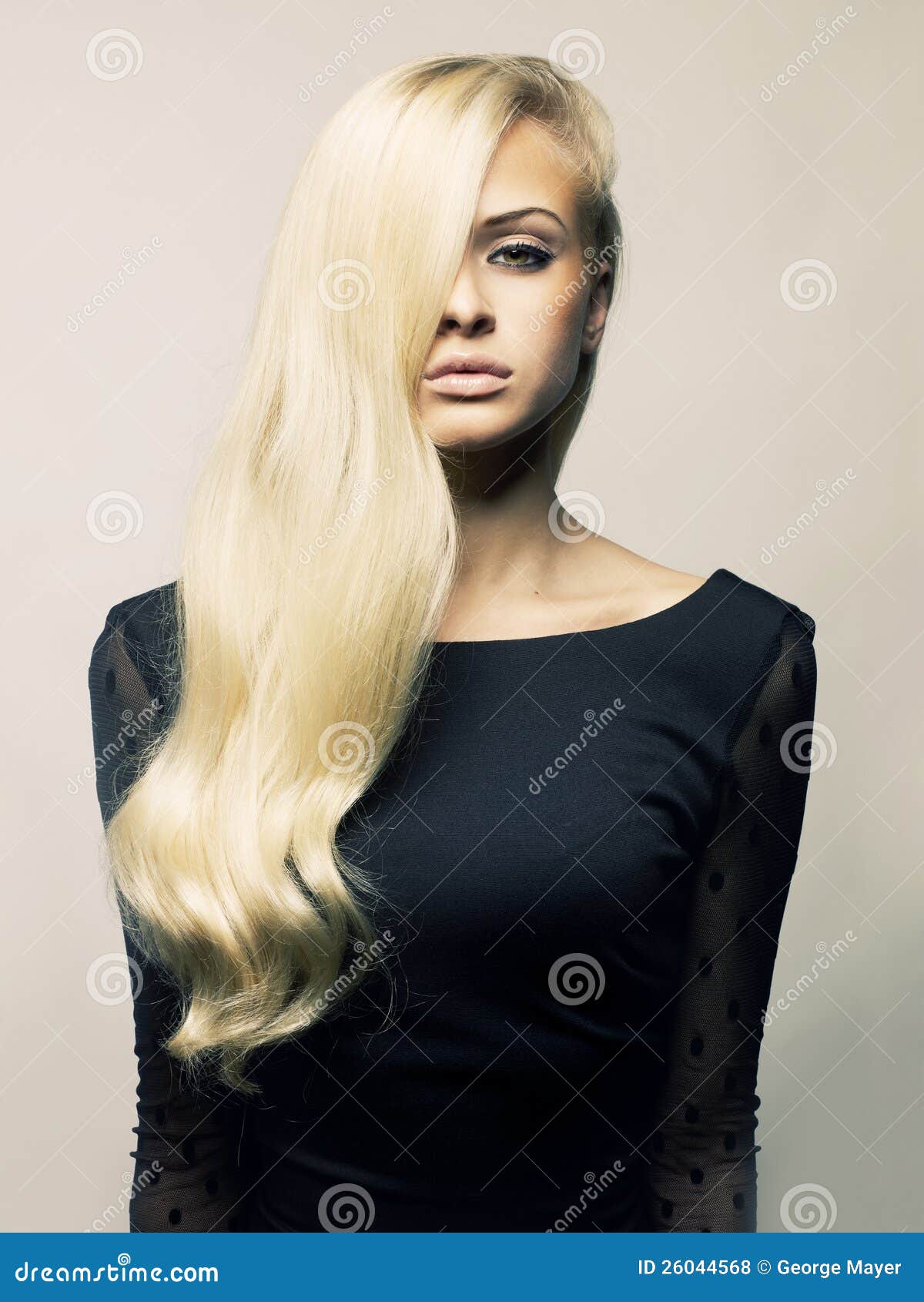 Beautiful Lady with Magnificent Hair Stock Photo - Image of charm ...