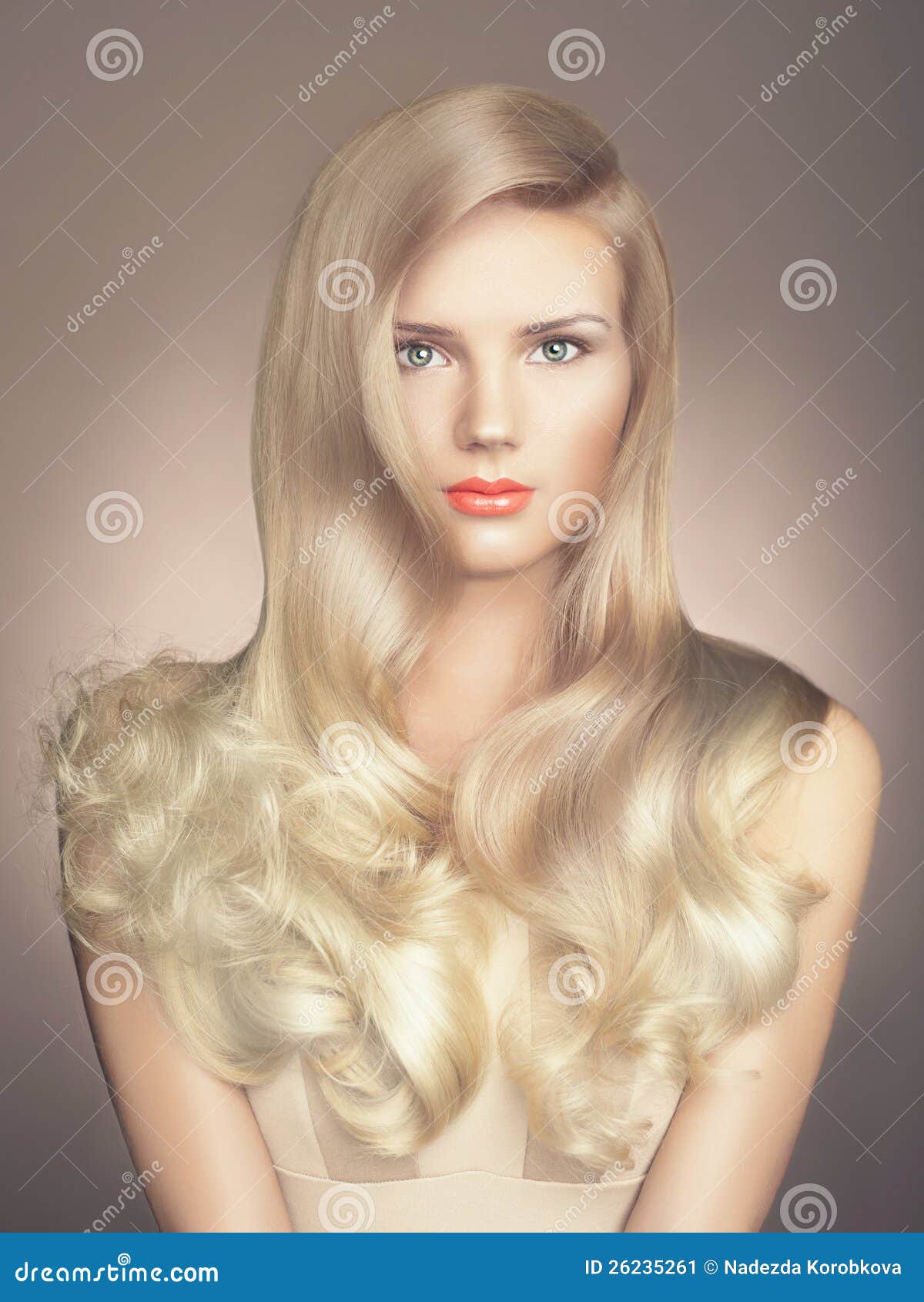 Beautiful Lady with Magnificent Hair Stock Image - Image of feminine ...