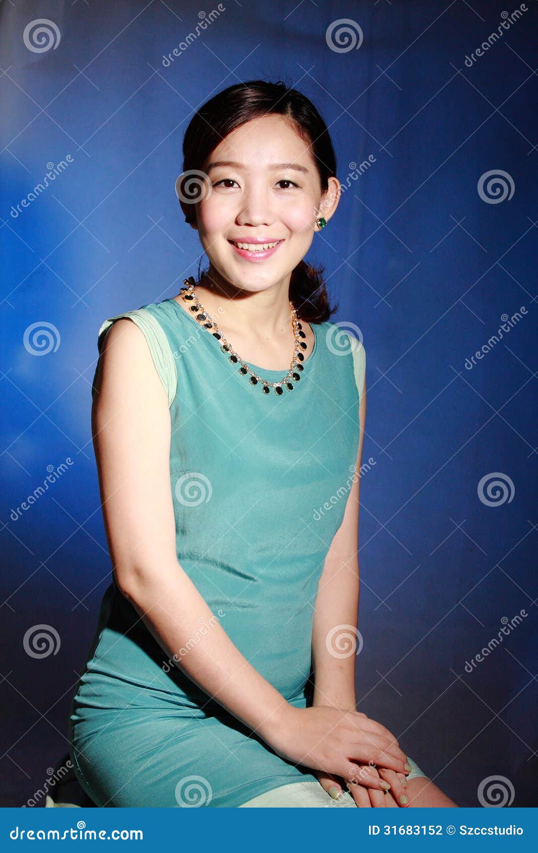 Beautiful Lady Posting at Studio Stock Photo - Image of concerned ...