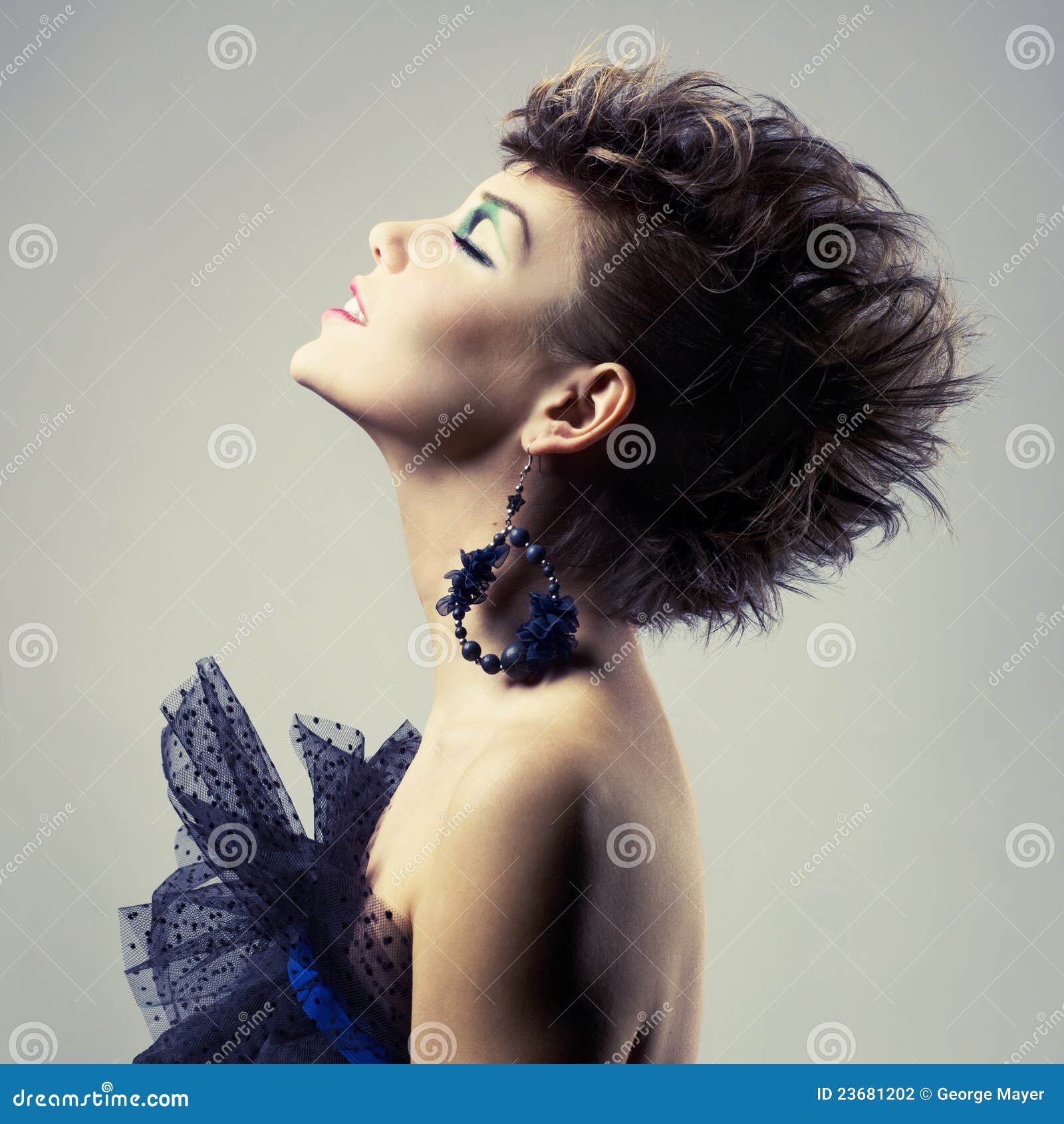 Beautiful lady punk stock photo. Image of beauty, hairdo - 23681202