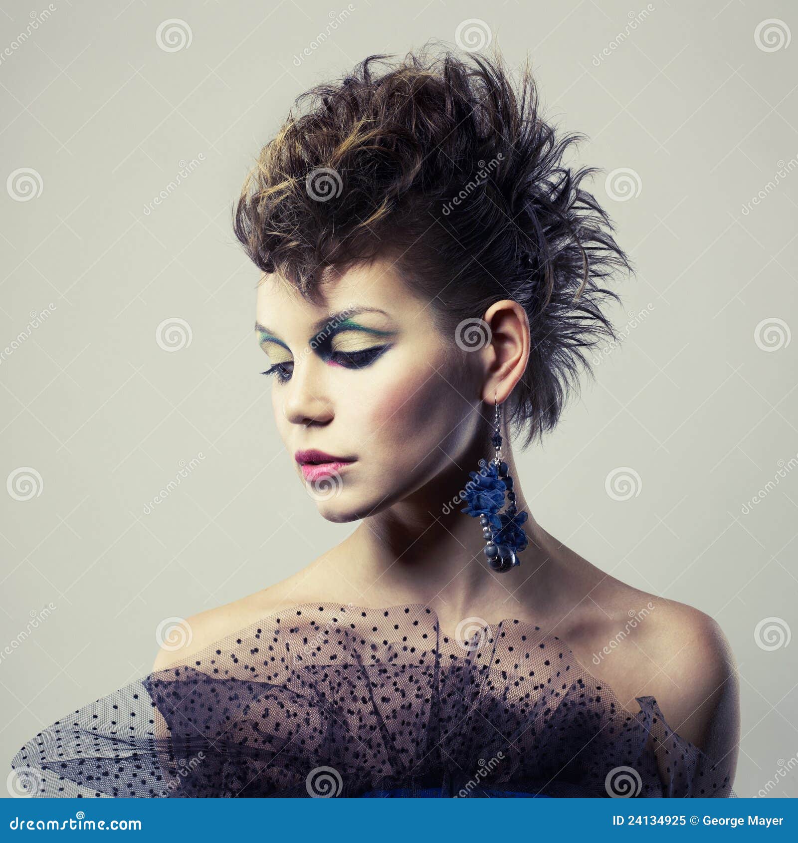 Beautiful lady punk stock image. Image of bright, beauty - 24134925