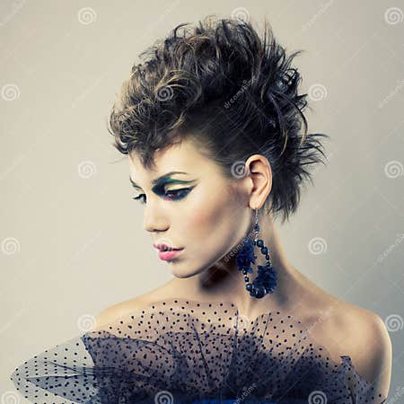 Beautiful lady punk stock photo. Image of cosmetics, makeup - 26044512