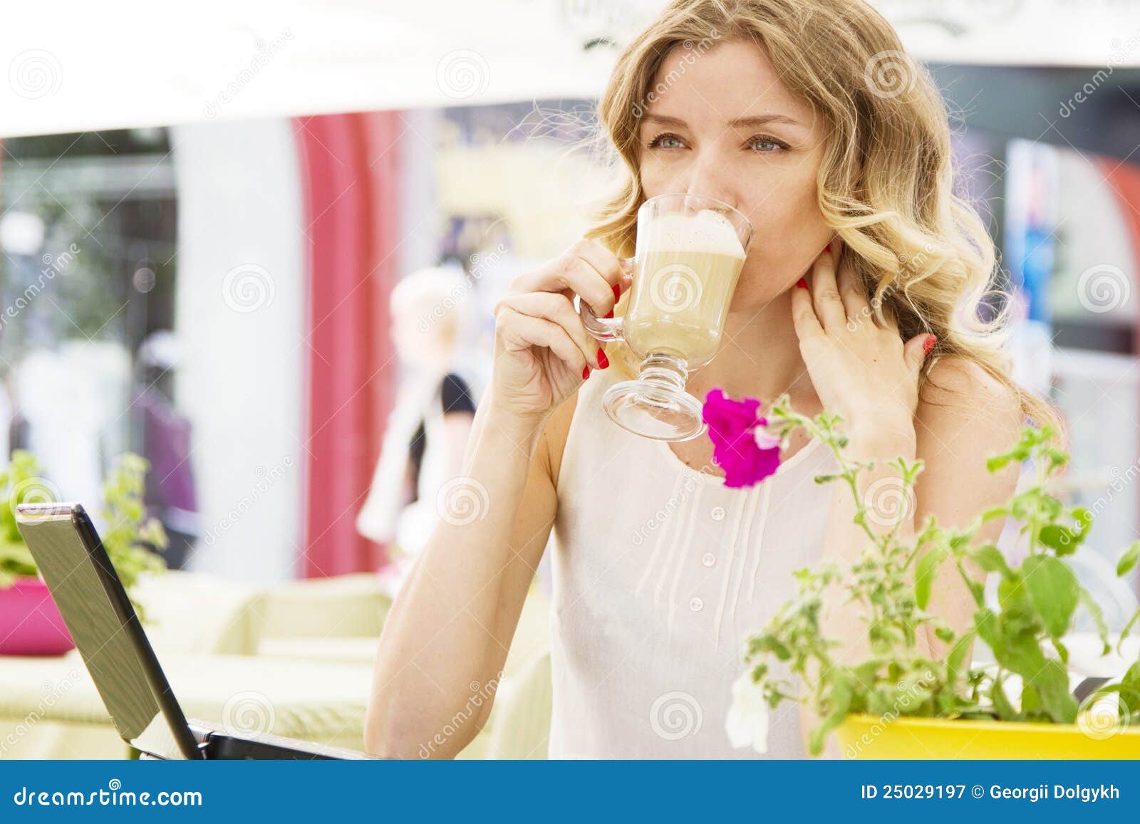 Beautiful Lady in a Restaurant Stock Image - Image of adult, lady: 25029197