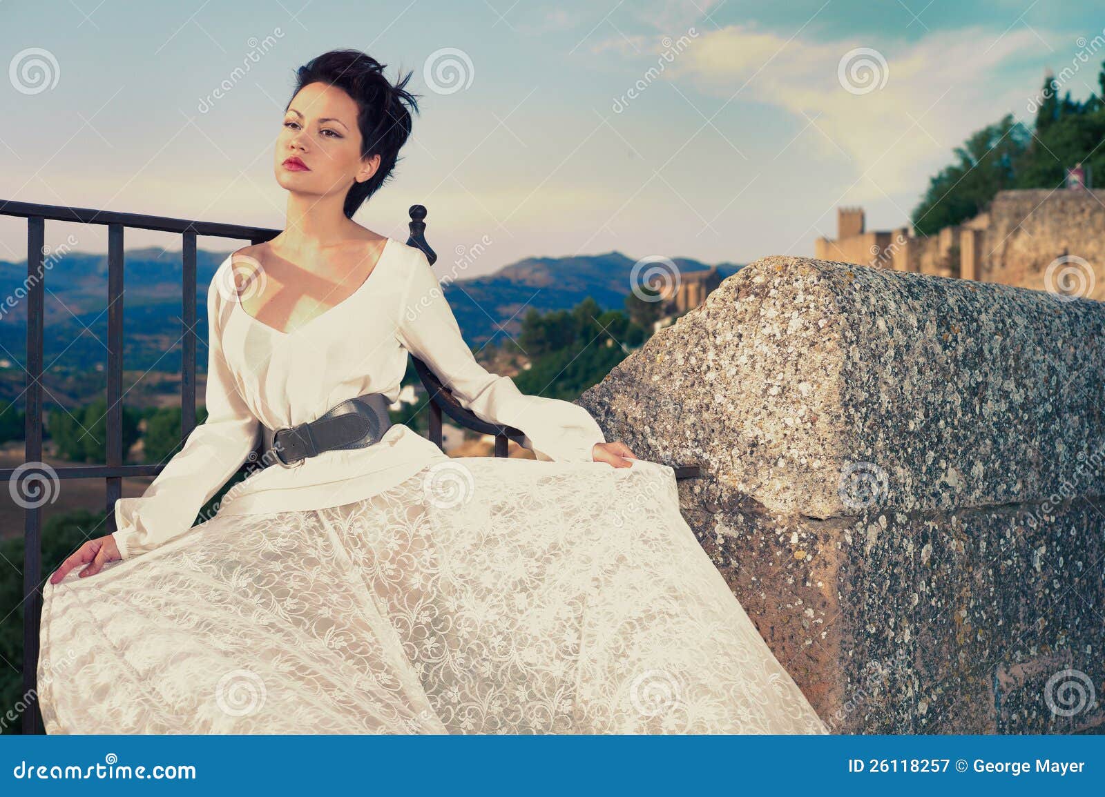 Beautiful Lady in Southern City Stock Image - Image of hair, girl: 26118257