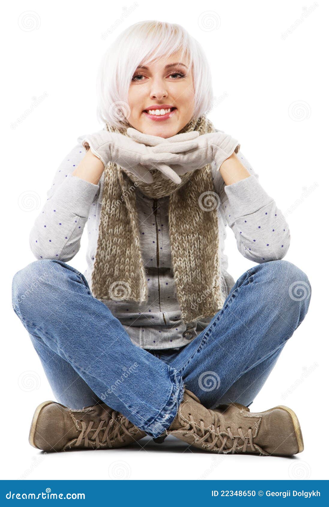 Beautiful Lady in Warm Clothes Stock Photo - Image of nice, people ...