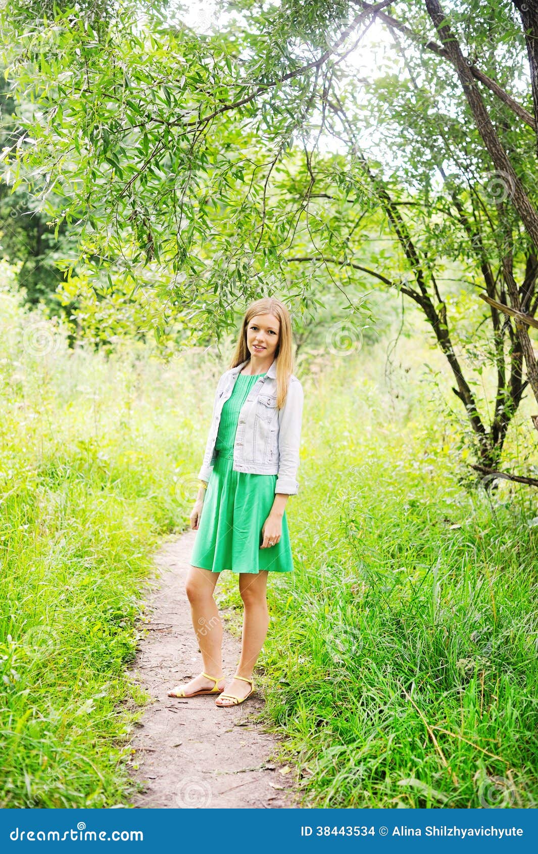 Beautiful Lady in a Wild Forest Stock Photo - Image of outside, beauty ...