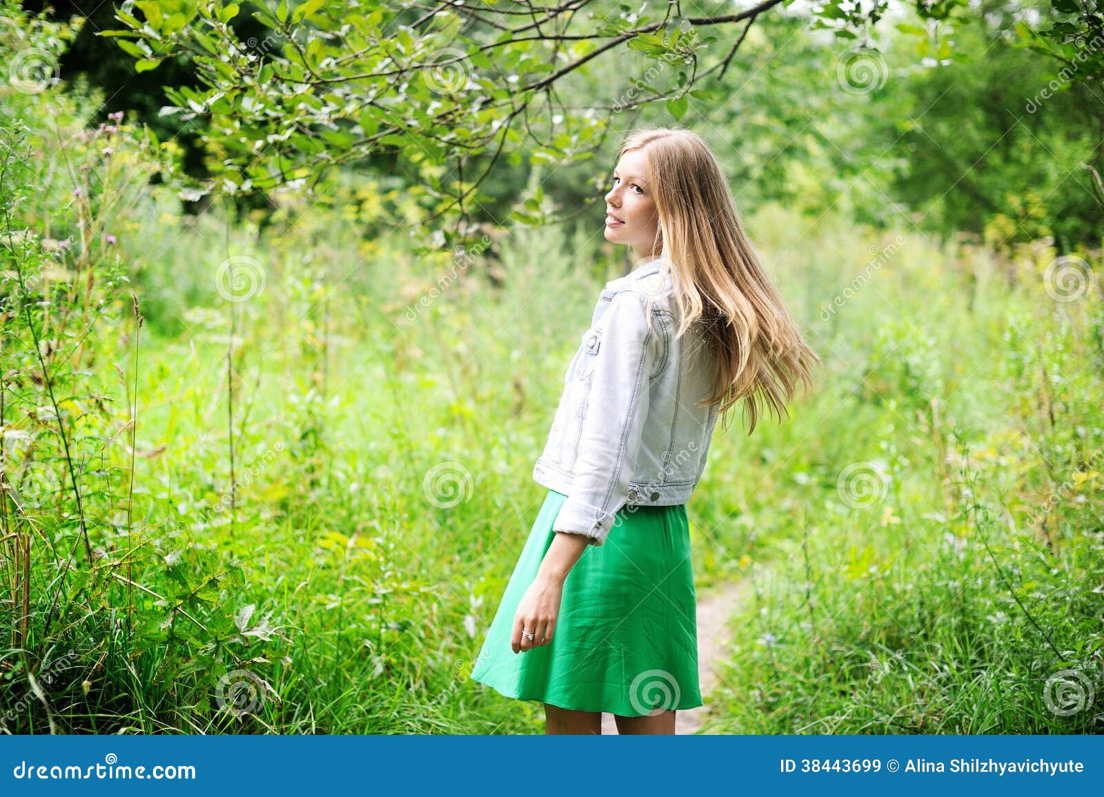 Beautiful Lady in a Wild Forest Stock Image - Image of natural ...