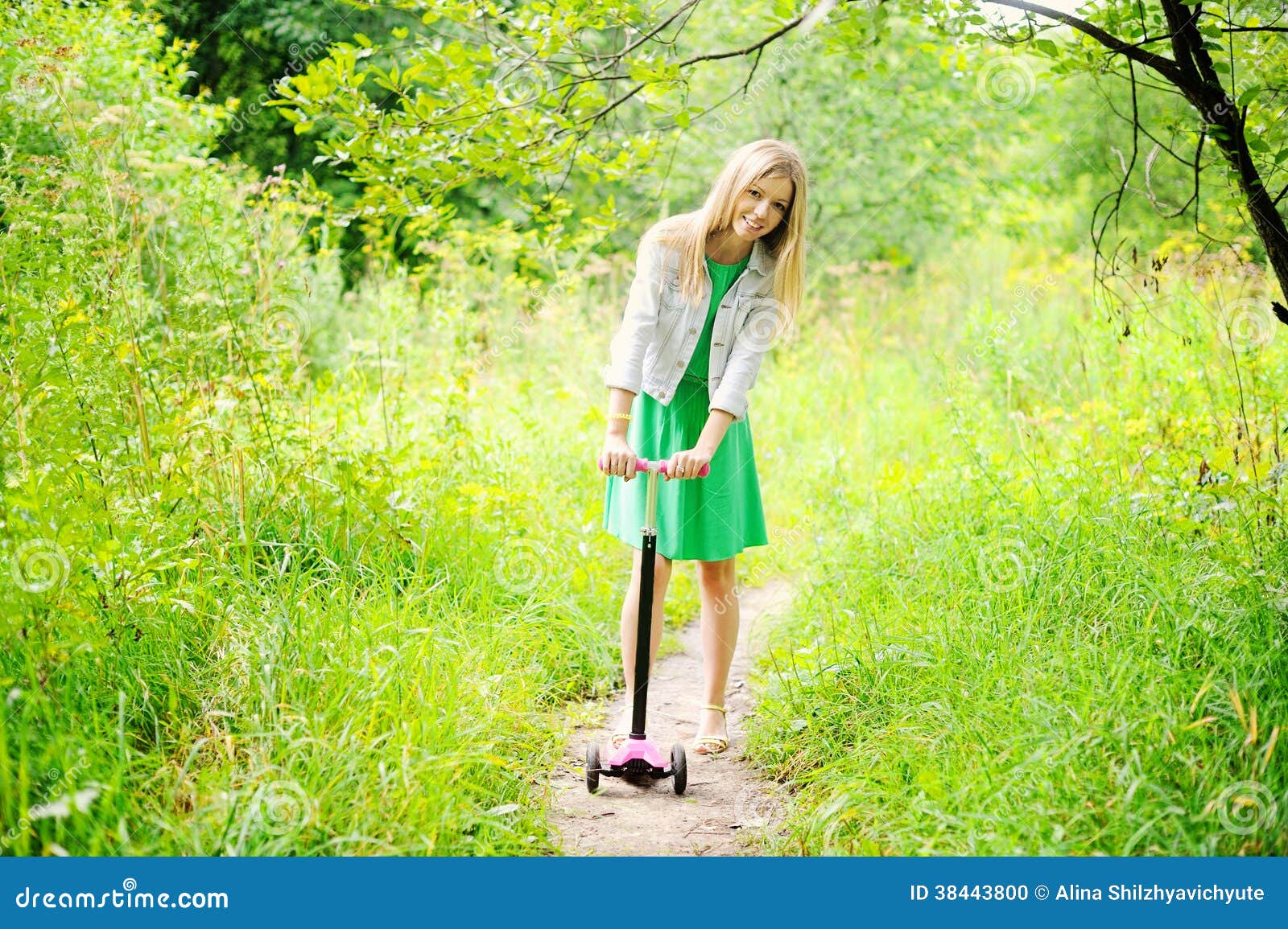 Beautiful Lady in a Wild Forest Stock Photo - Image of happy, long ...
