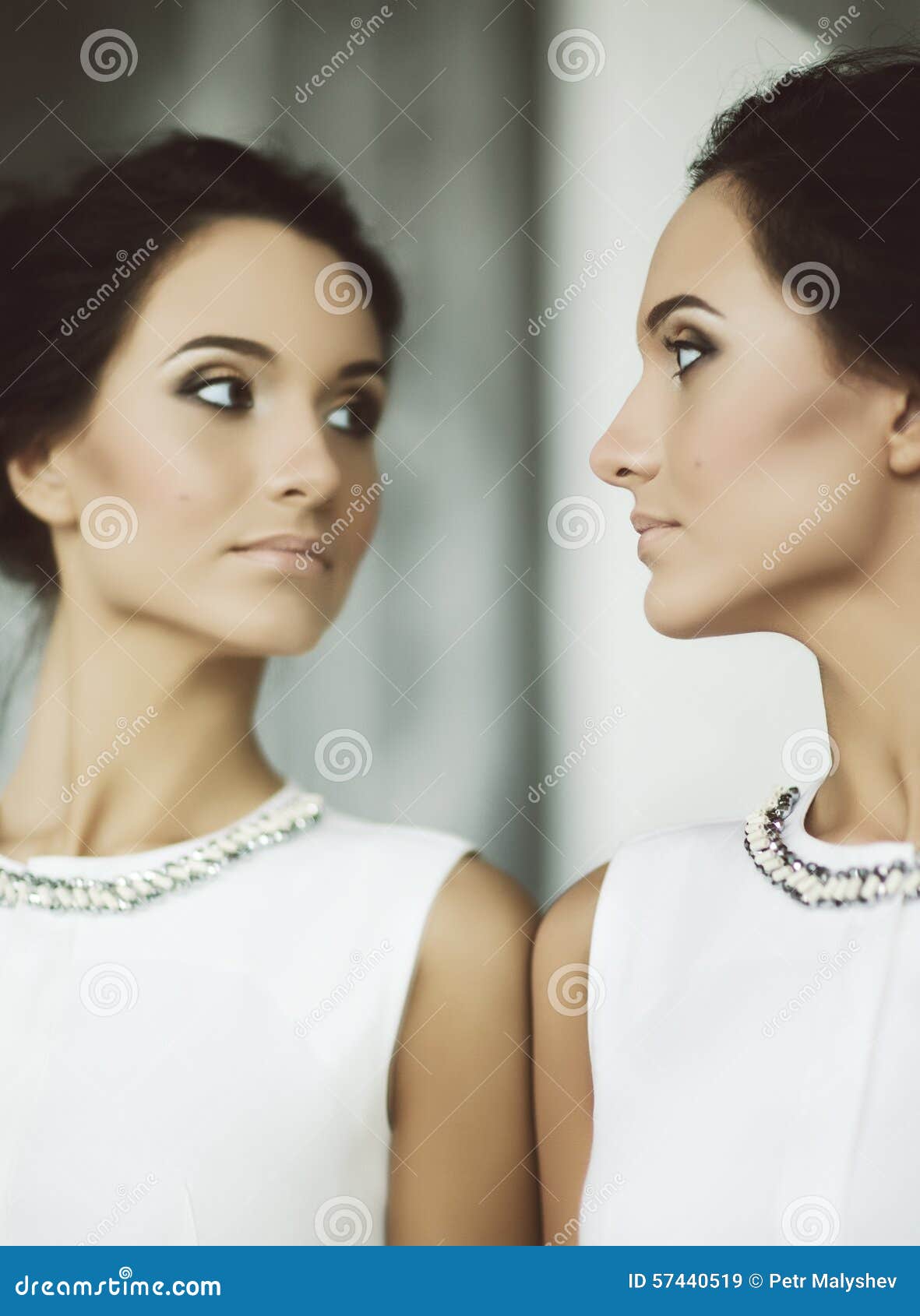 Beautiful Lady stock image. Image of glamour, mirror - 57440519
