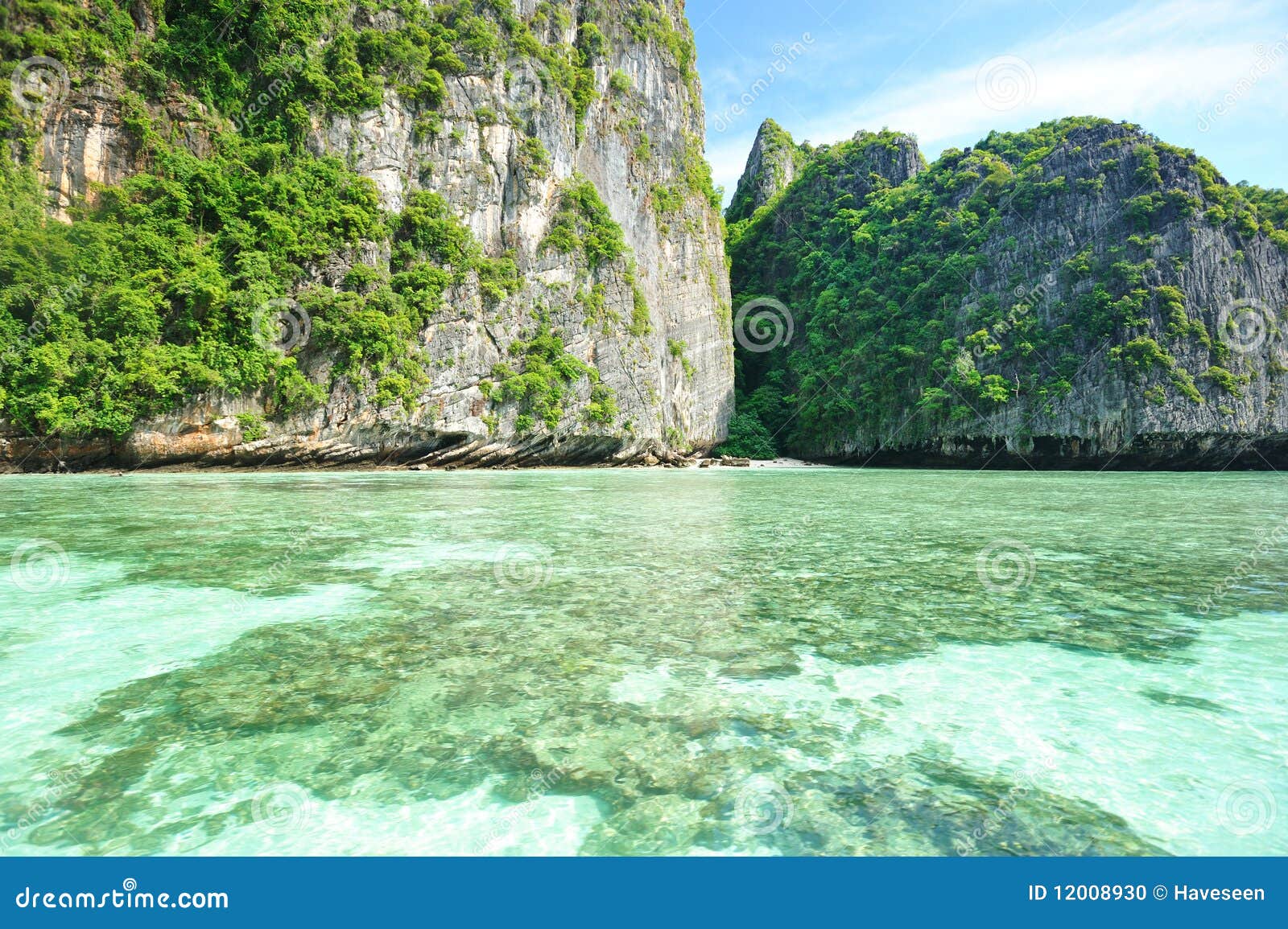 Beautiful lagoon stock photo. Image of ocean, shore, paradise - 12008930