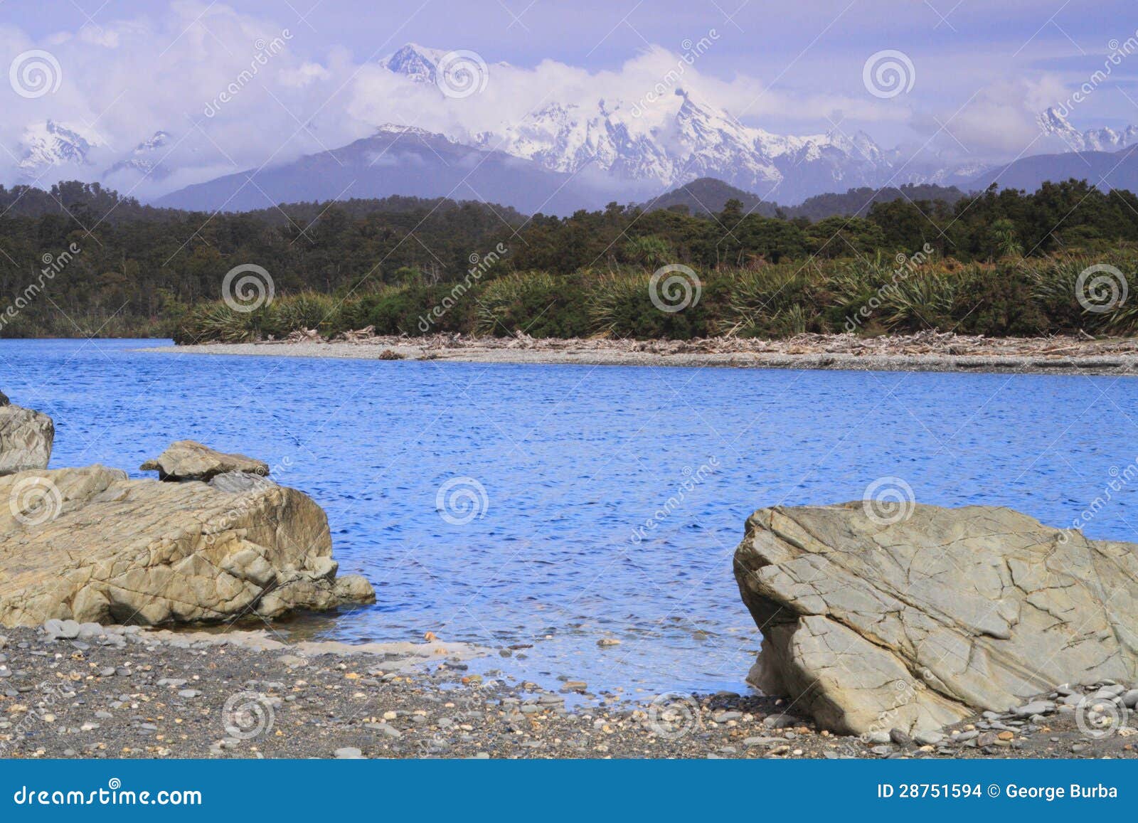 Beautiful lagoon stock photo. Image of cloud, river, rock - 28751594