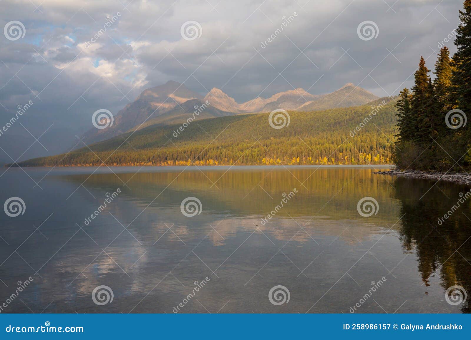 Autumn lake stock image. Image of beautiful, falling - 258986157