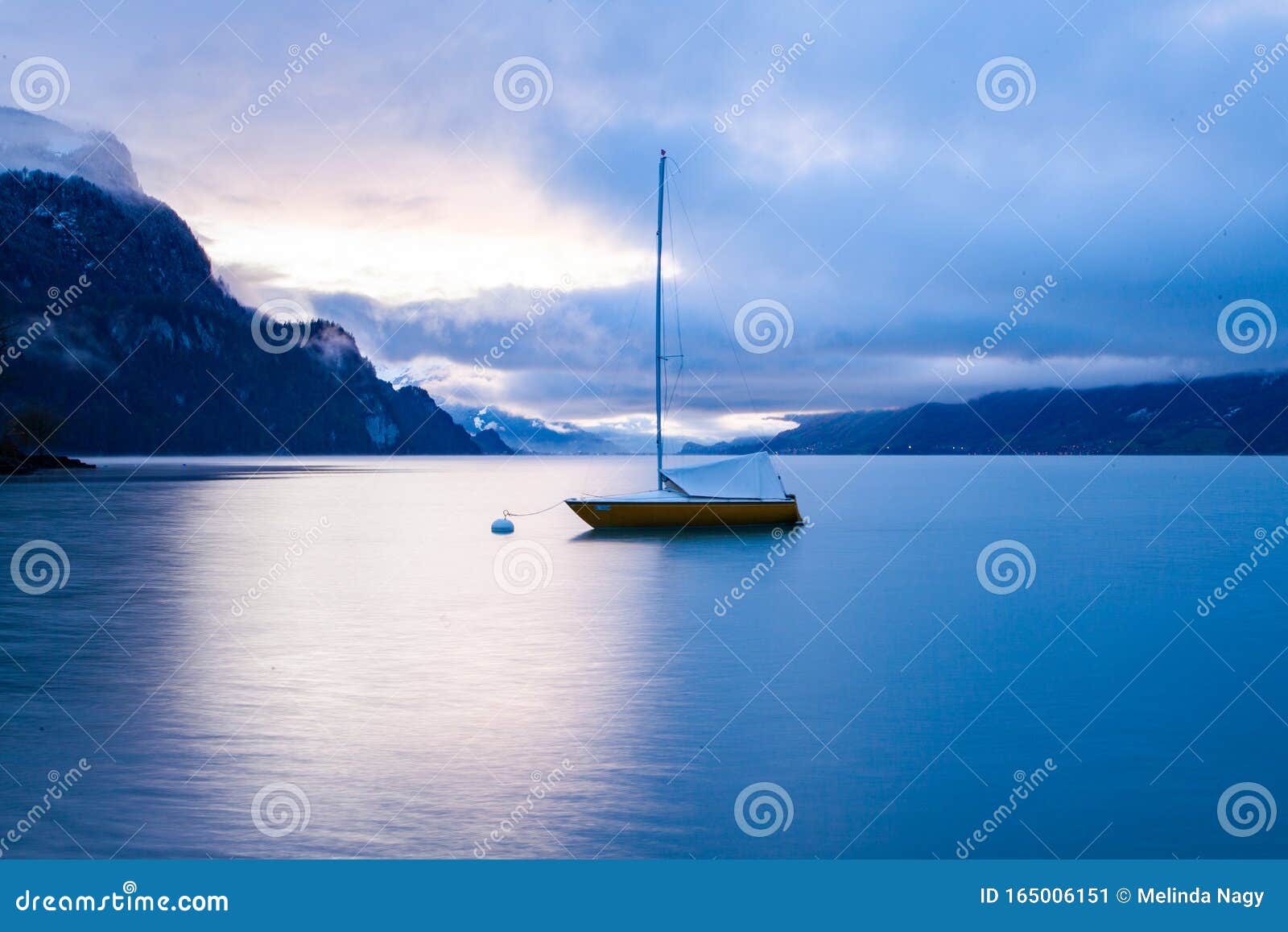 Beautiful Lake Brienz at Sunset Switzerland Stock Image - Image of ...
