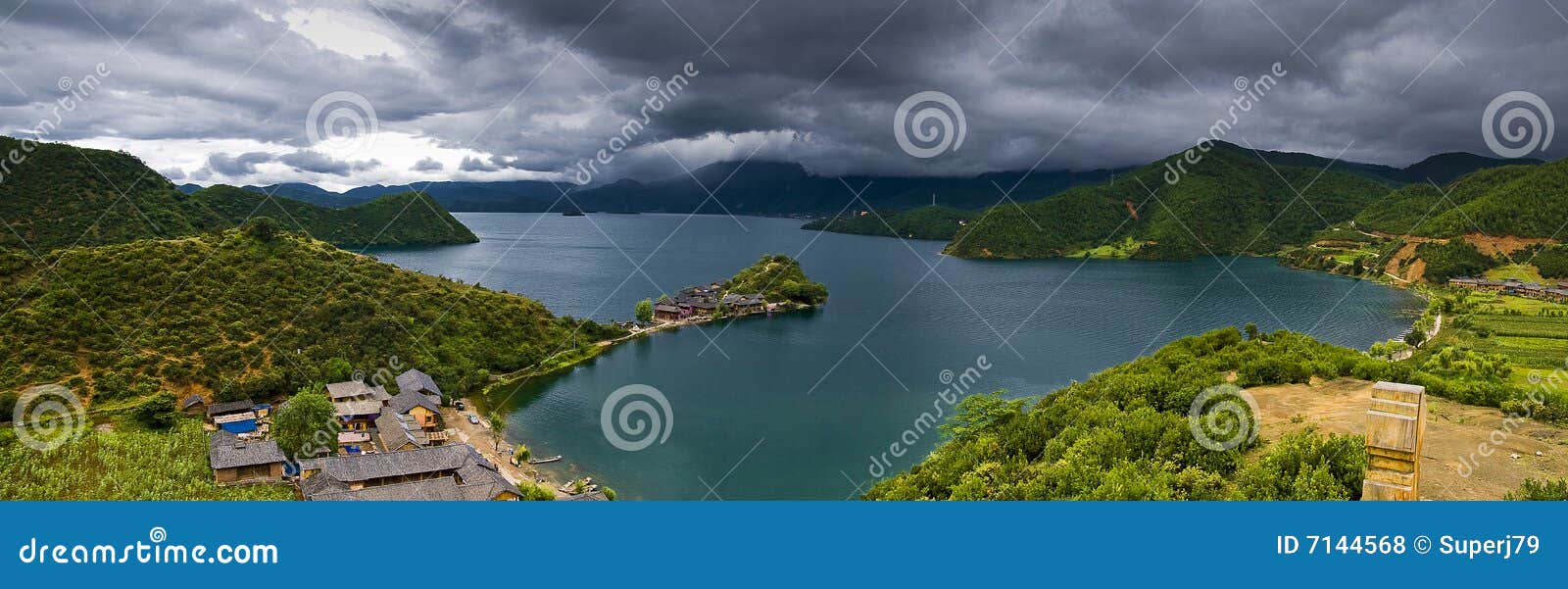 Beautiful lake in china stock photo. Image of angle, asia - 7144568