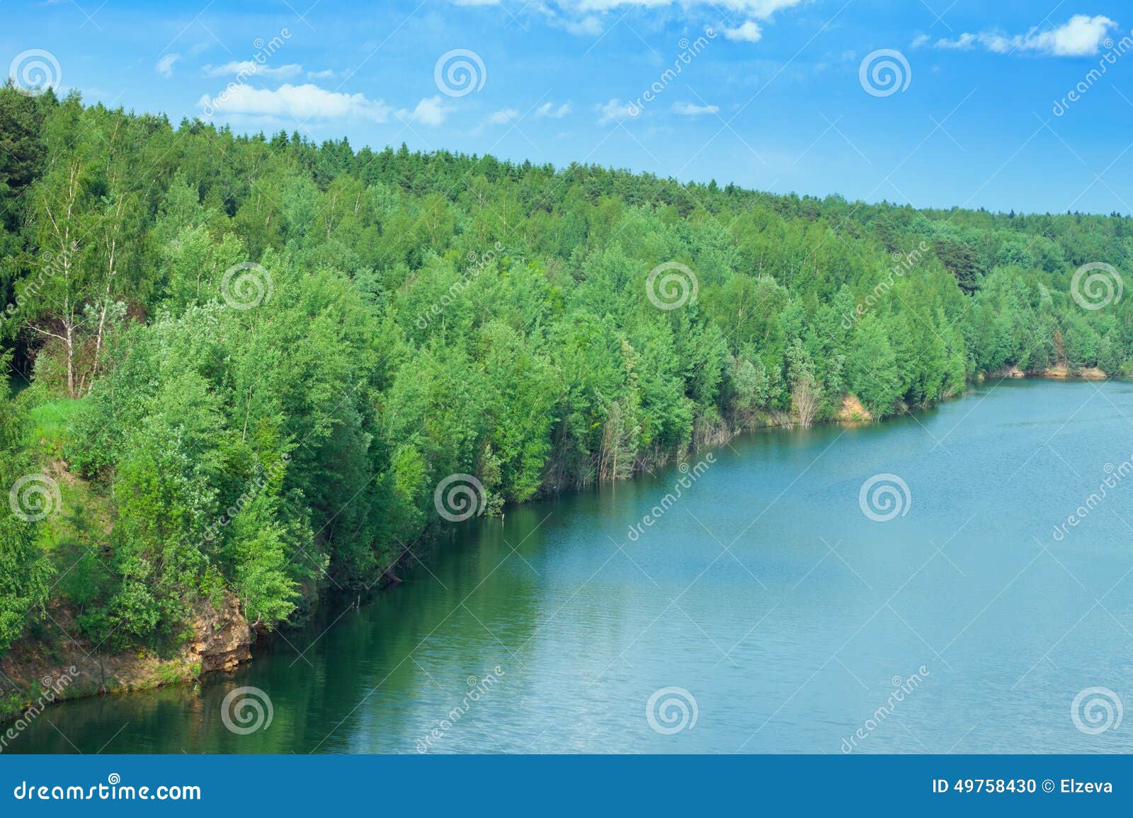 Beautiful Lake and Green Trees Stock Photo - Image of reflection ...