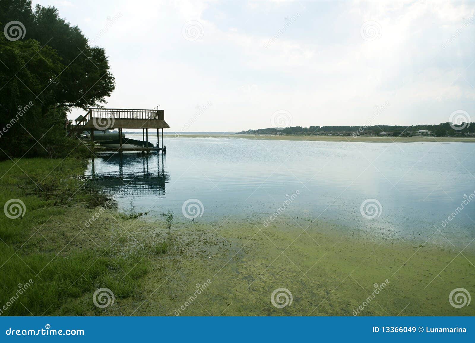 Beautiful Lake Landscape Horizontal View in Texas Stock Image - Image ...
