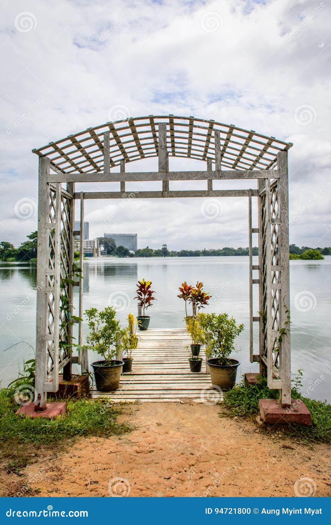 Nice Place To Relax beside Inya Lake, Yangon, Myanmar Stock Photo ...