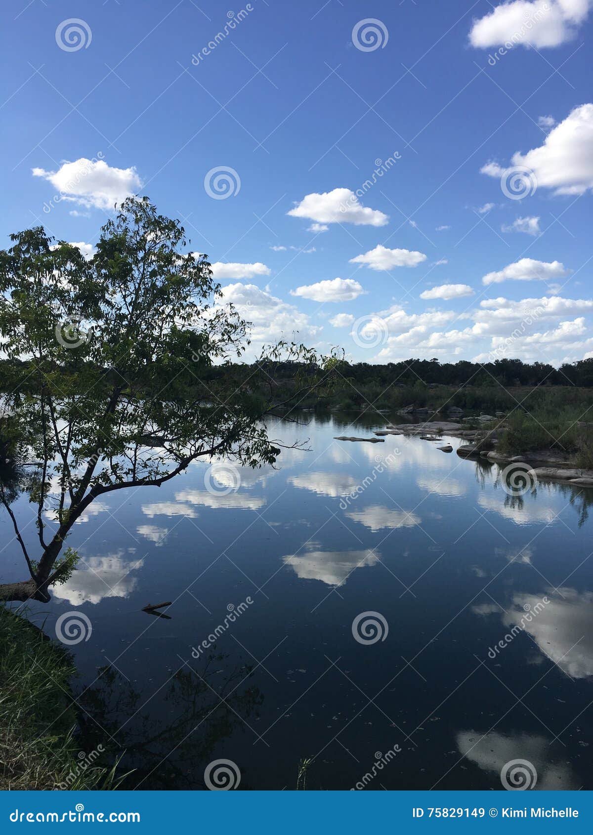 Beautiful Lake Reflection of the Sky Stock Image - Image of mirror ...
