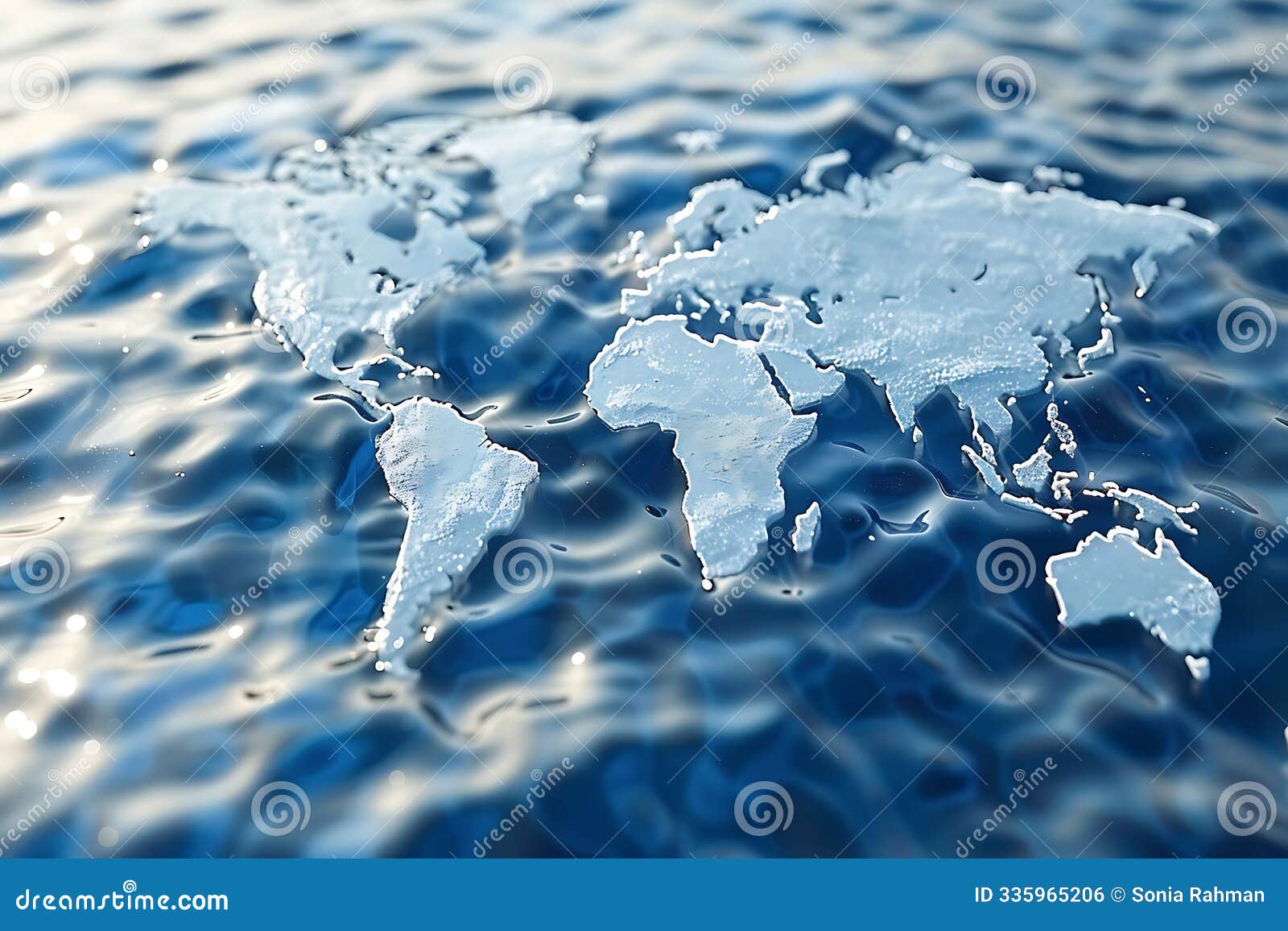 Beautiful Lake in the Shape of Continents of the World Stock Photo ...