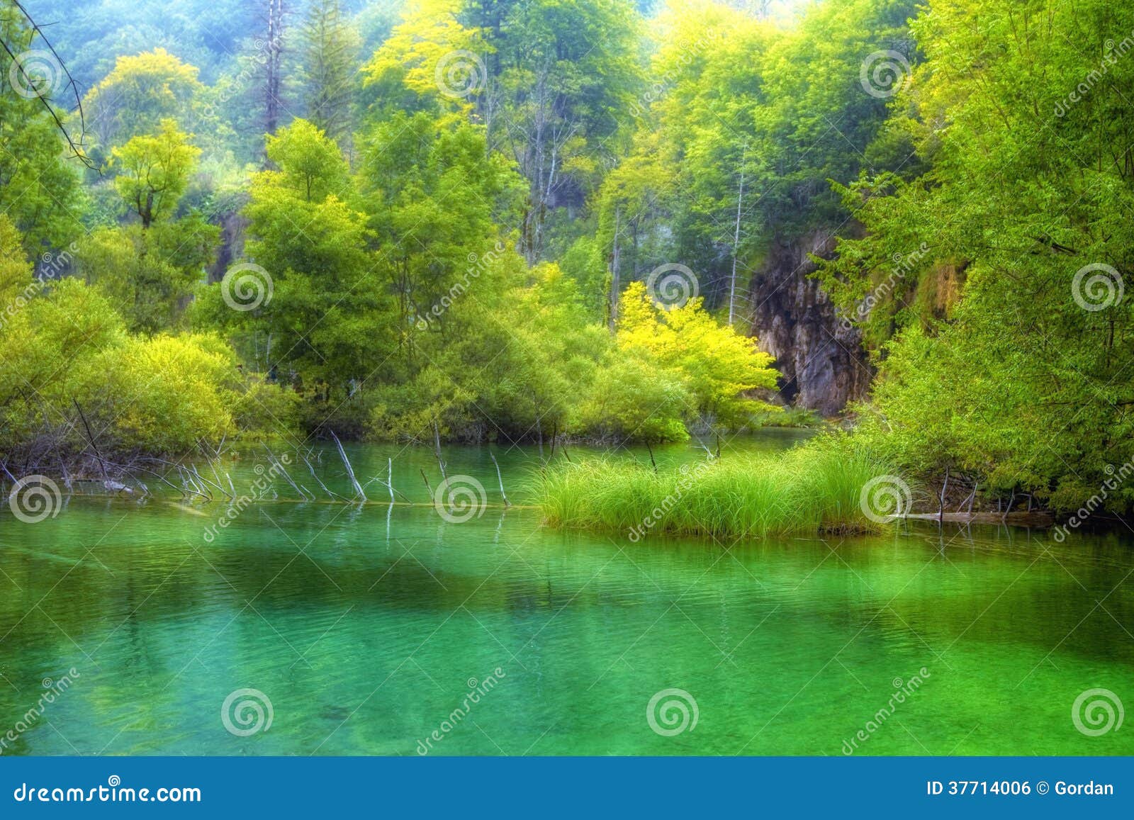 Beautiful Lake in Spring Time Stock Photo - Image of natural, freshness ...