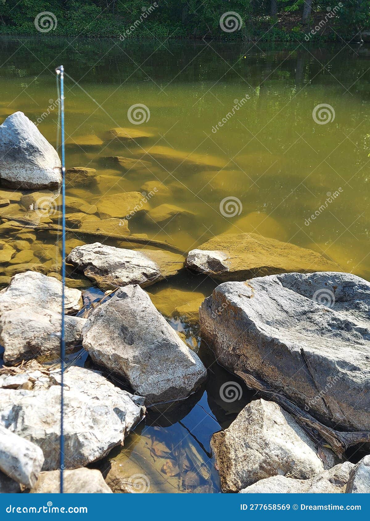 Beautiful Lake and Stones Scenery Stock Image - Image of beautiful ...