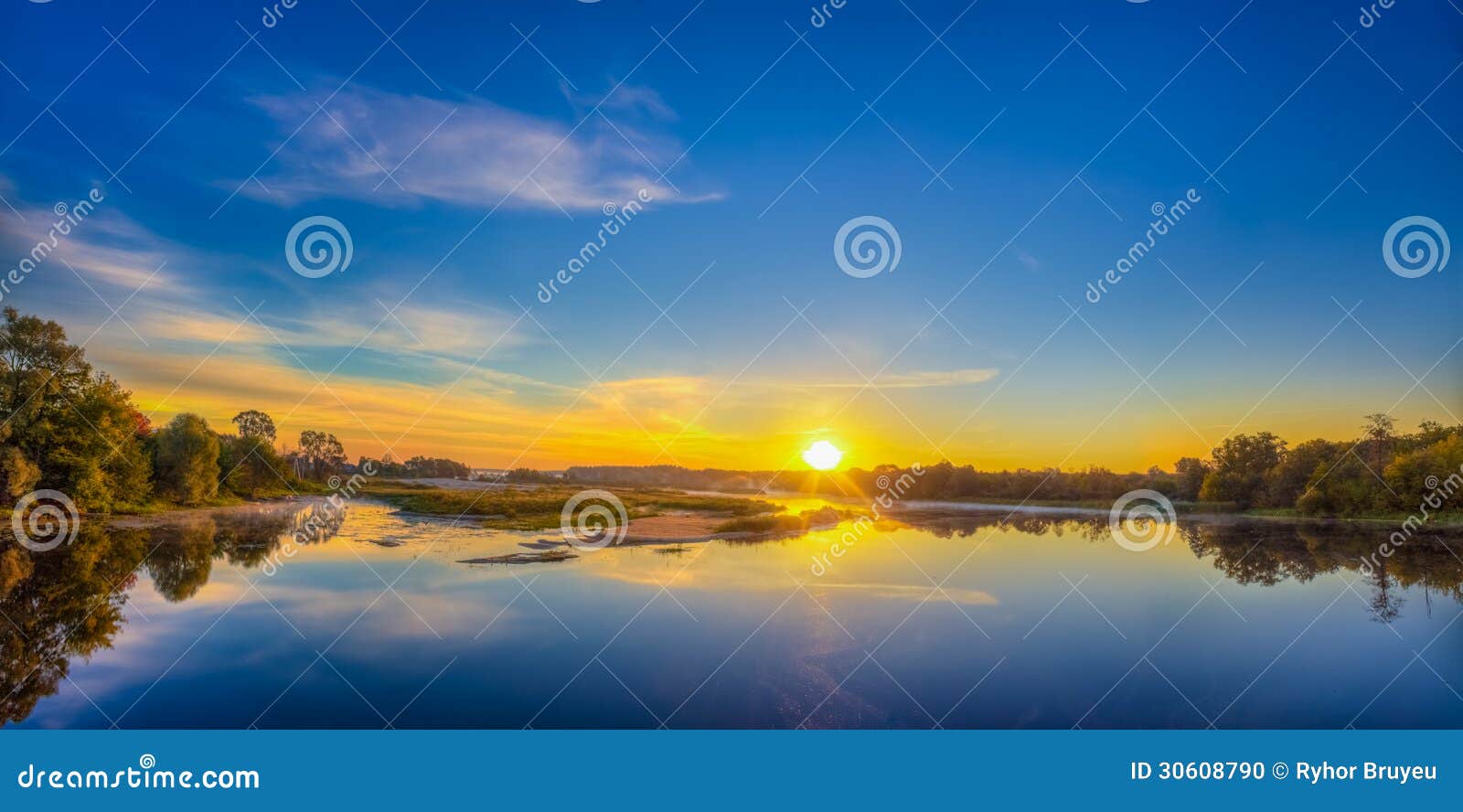 Beautiful Lake on Sunrise stock photo. Image of shade - 30608790