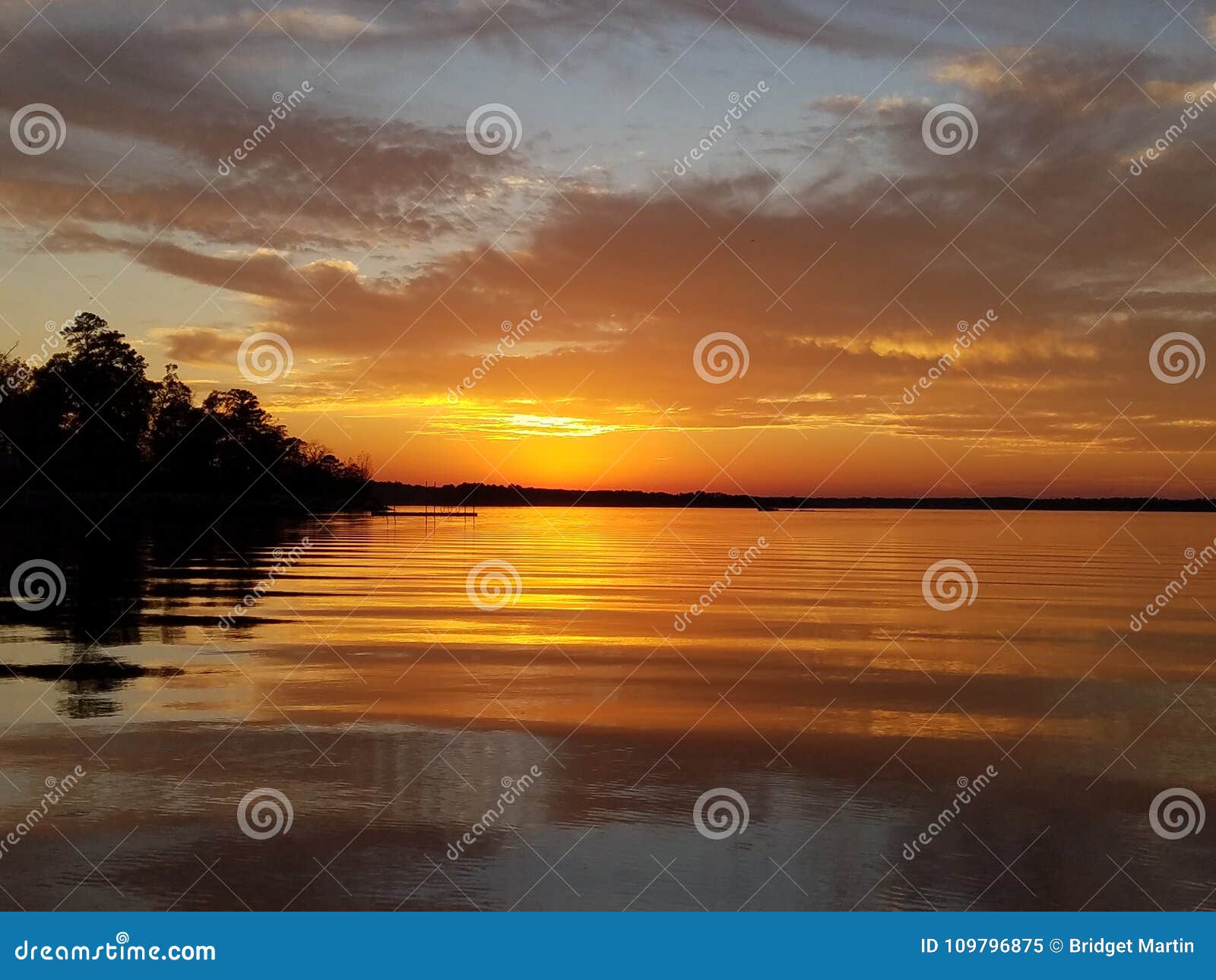 Days End stock image. Image of beautiful, sunset, lake - 109796875