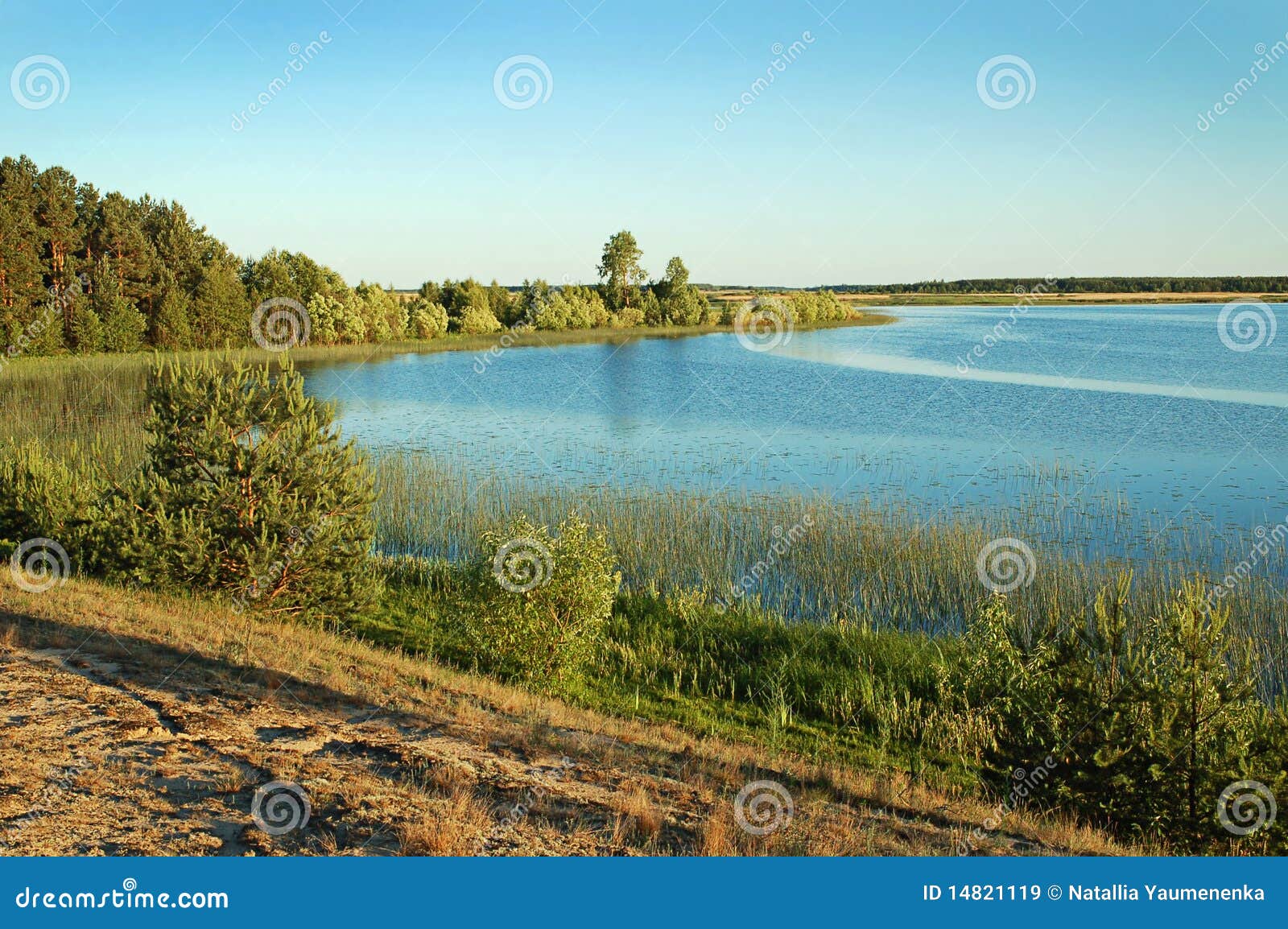 Beautiful lake view stock image. Image of scene, evening - 14821119