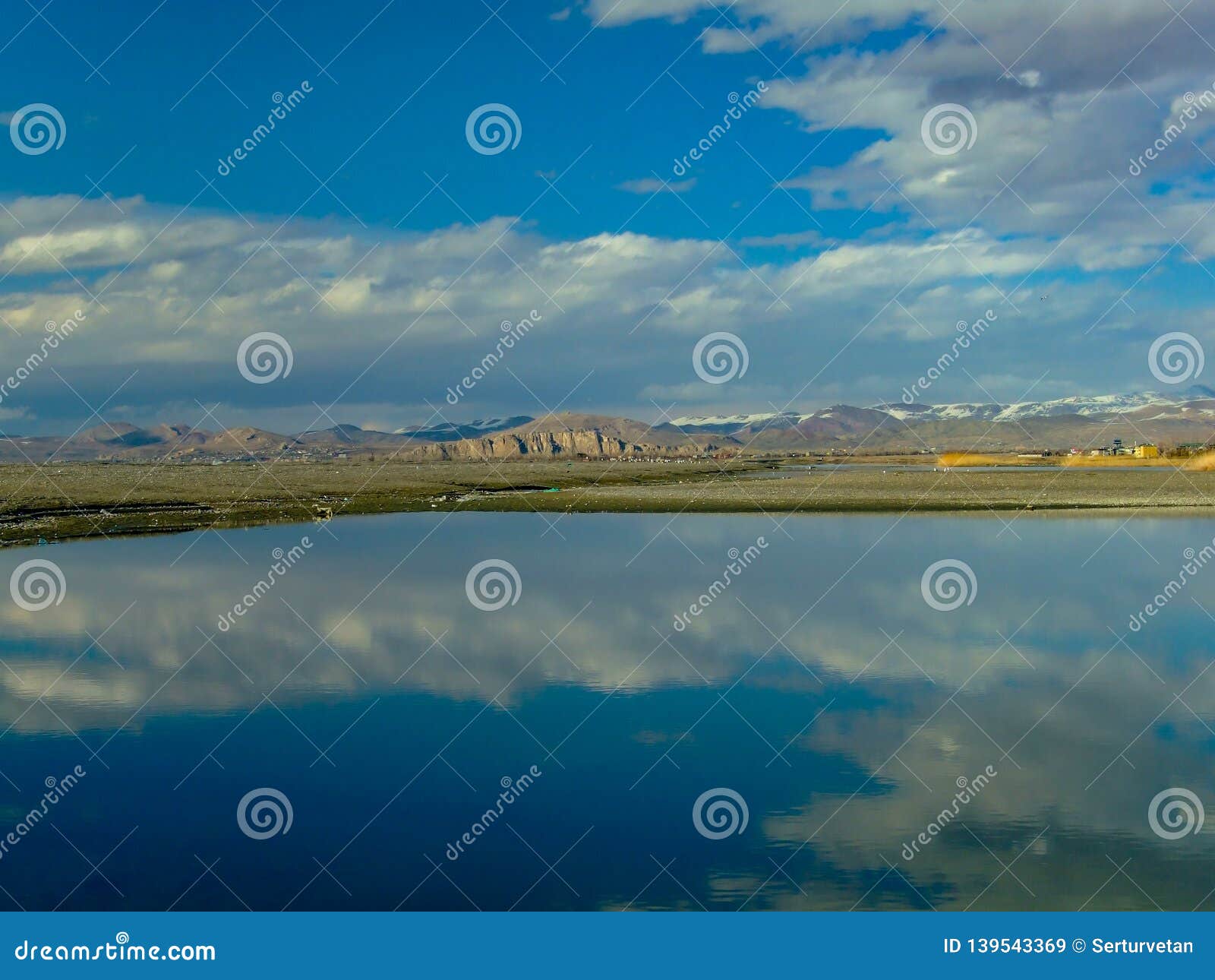 A Beautiful Lake View and Reflection of Sky Stock Image - Image of ...