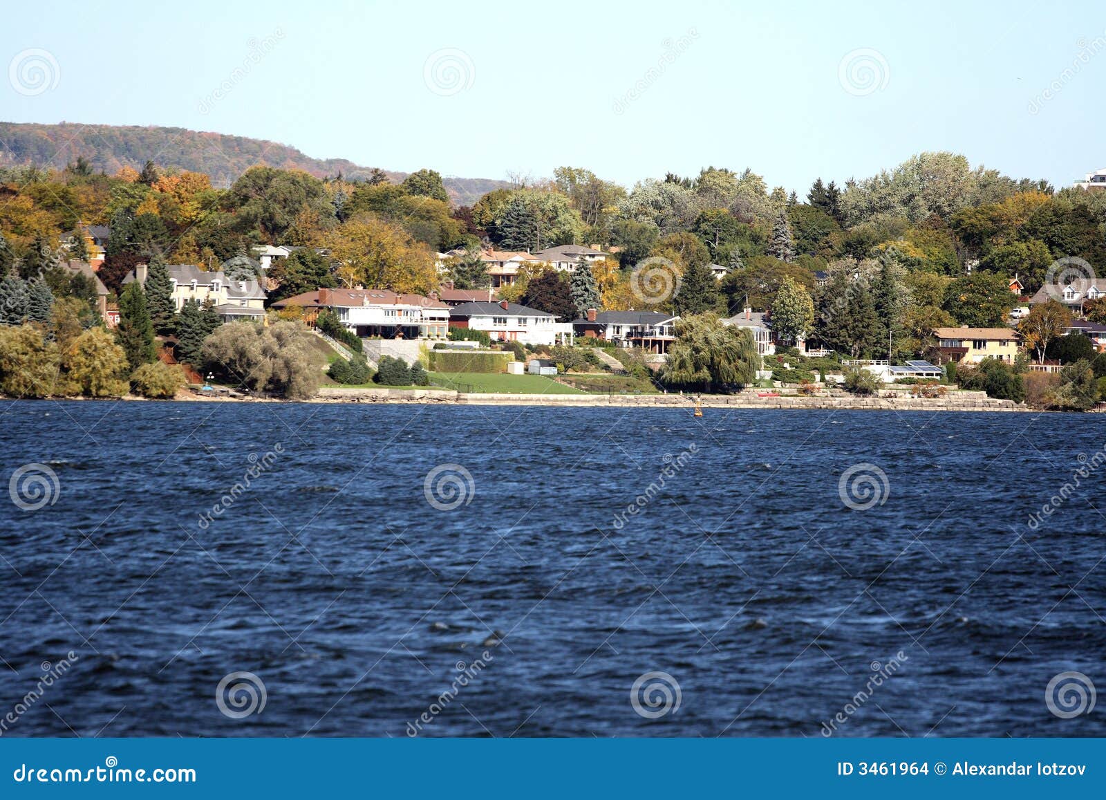 Beautiful Lakeshore Neighbour. Stock Photo - Image of construction ...