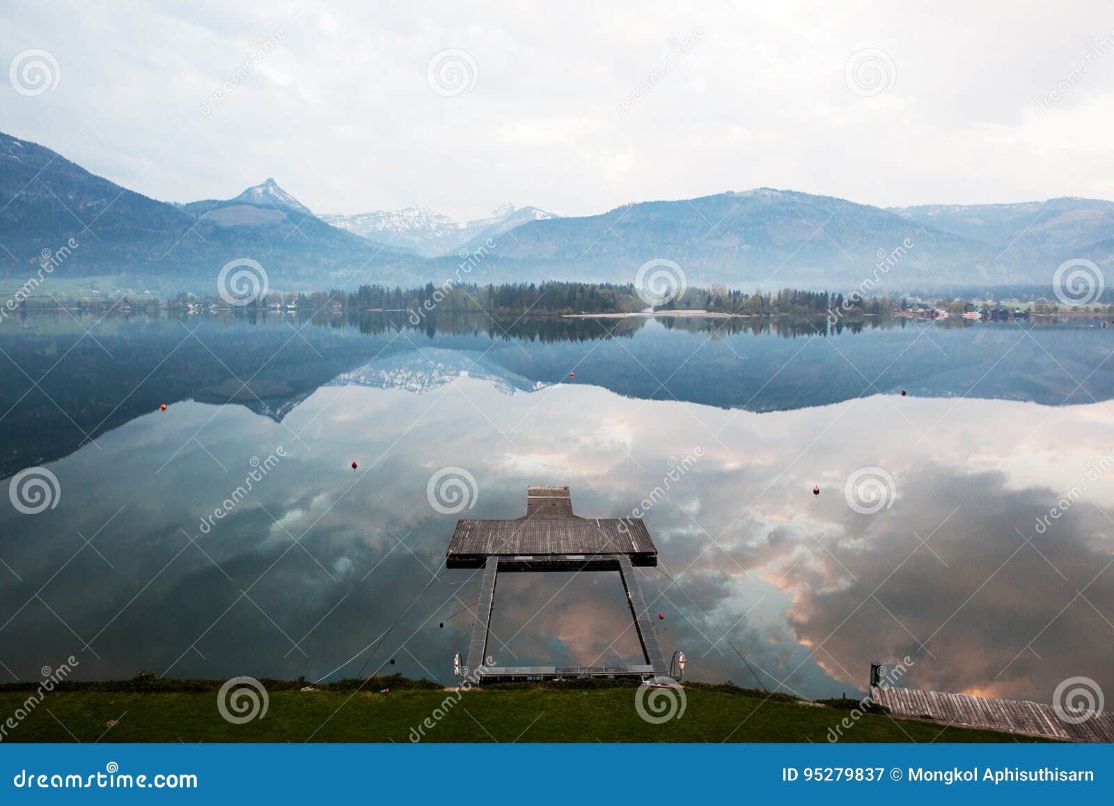 Beautiful lakeside view stock image. Image of boat, view - 95279837