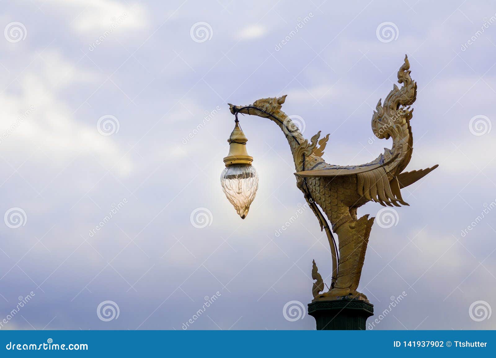 Beautiful Lamp Post on Street Stock Photo - Image of electricity ...