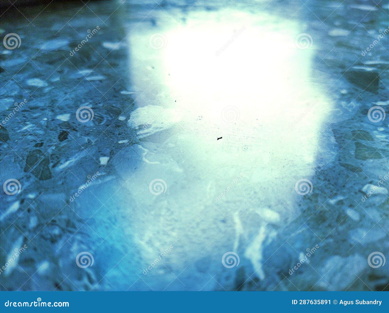 Beautiful Land with Reflections of Light Stock Image - Image of water ...