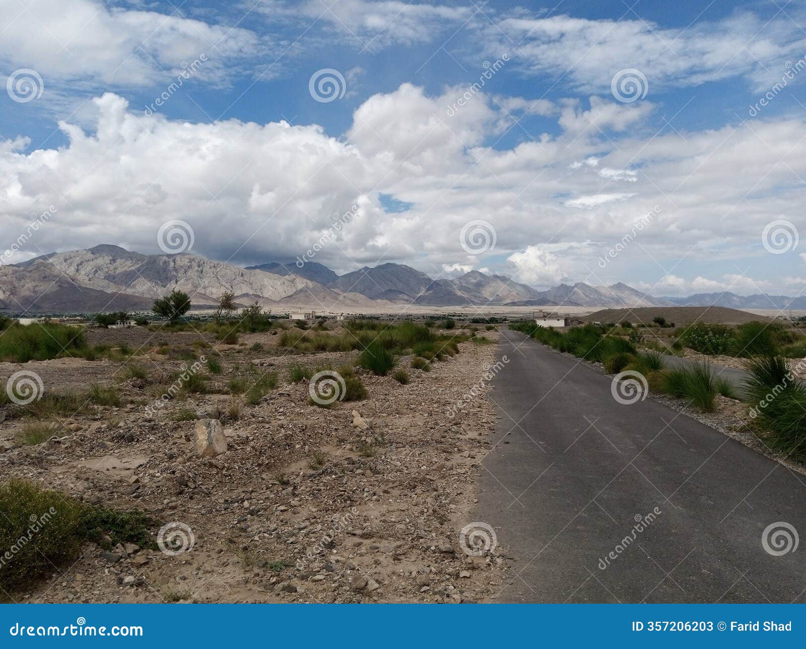 Beautiful Land Scape View Desert and Mountain Blue Sky Stock Image ...