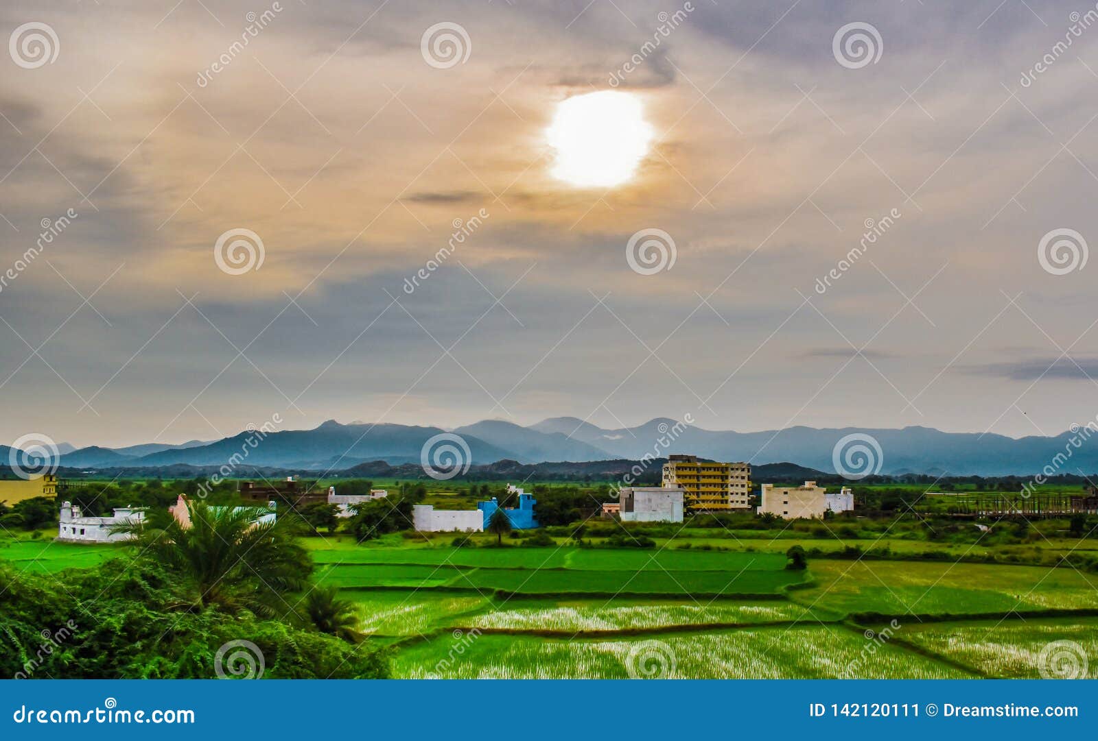 A Beautiful Landscape in Afternoon. Stock Image - Image of beautiful ...