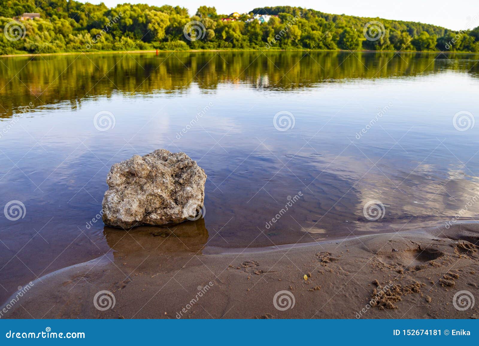 Beautiful Landscape with a Calm River Stock Image - Image of cloudscape ...
