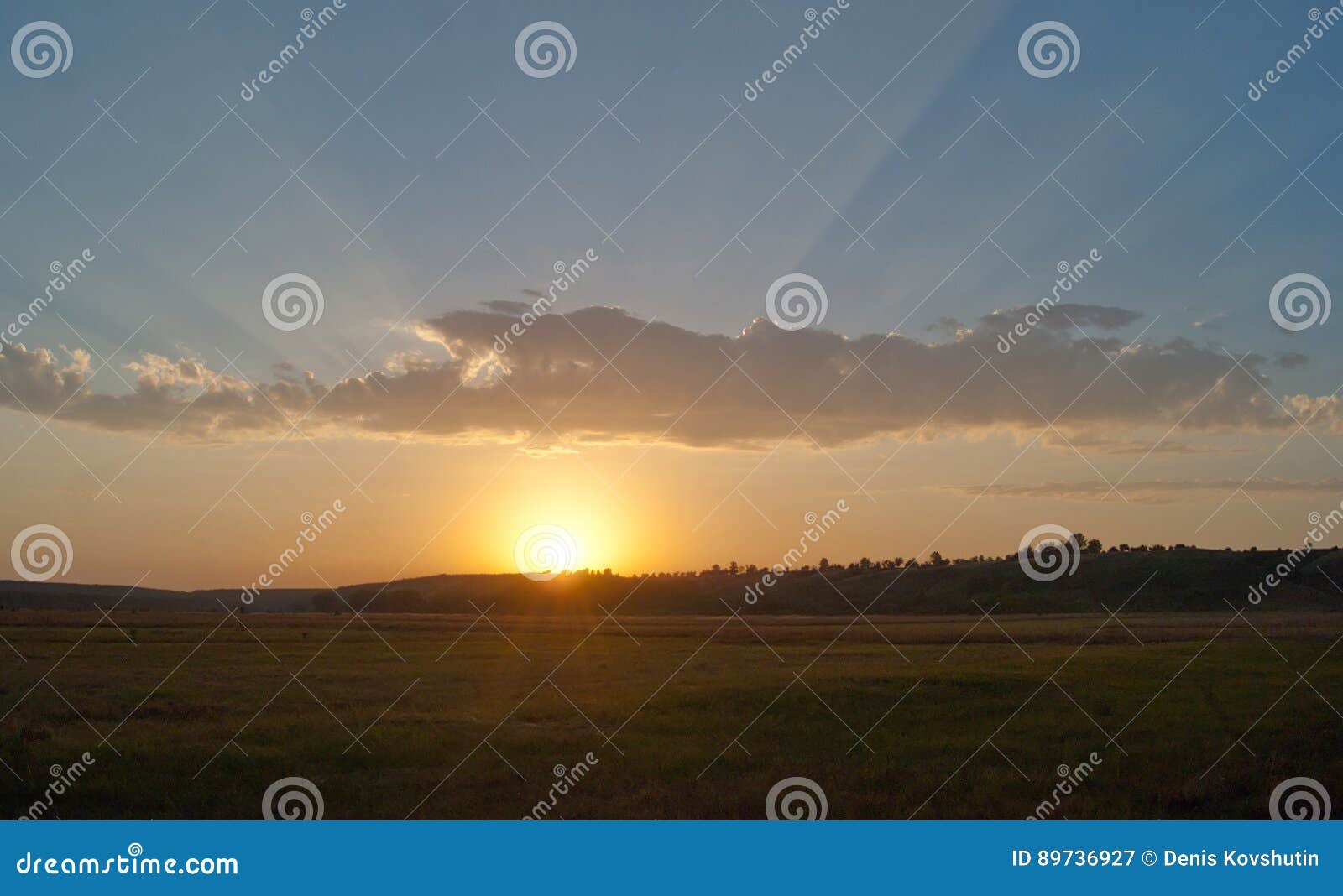 Beautiful Landscape with a Cloudy Sky and Valley Stock Image - Image of ...