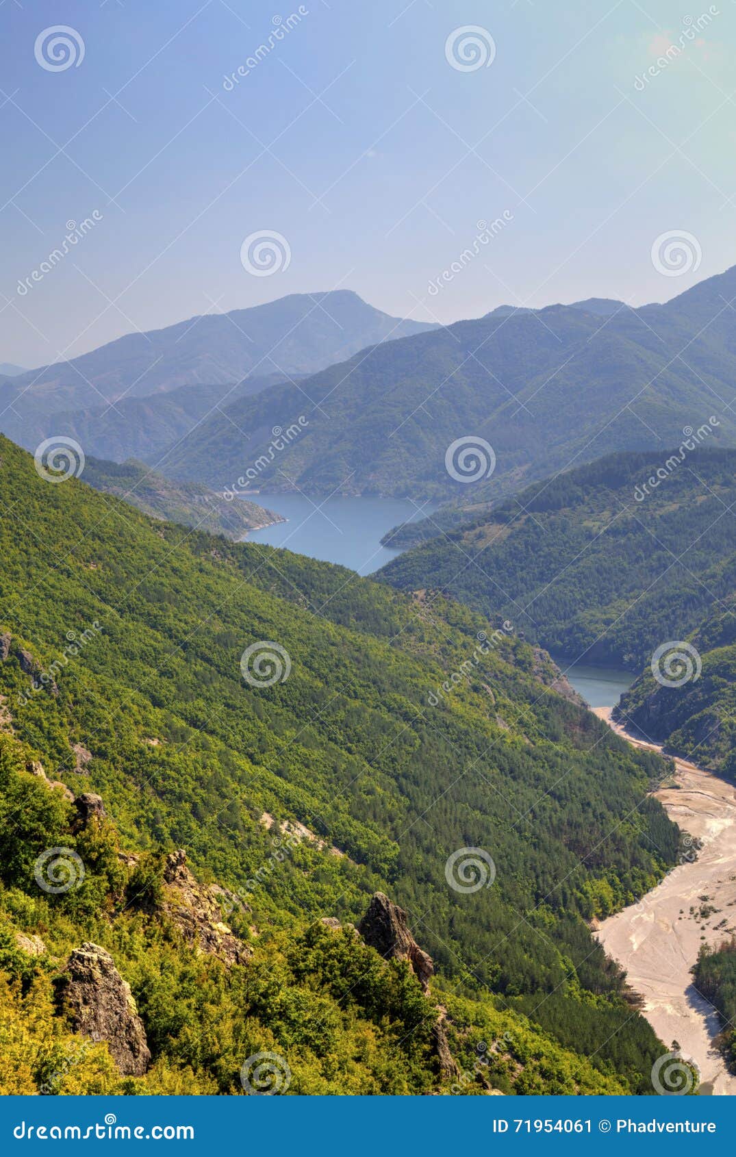 Beautiful Landscape with Dam Stock Image - Image of morning, blue: 71954061