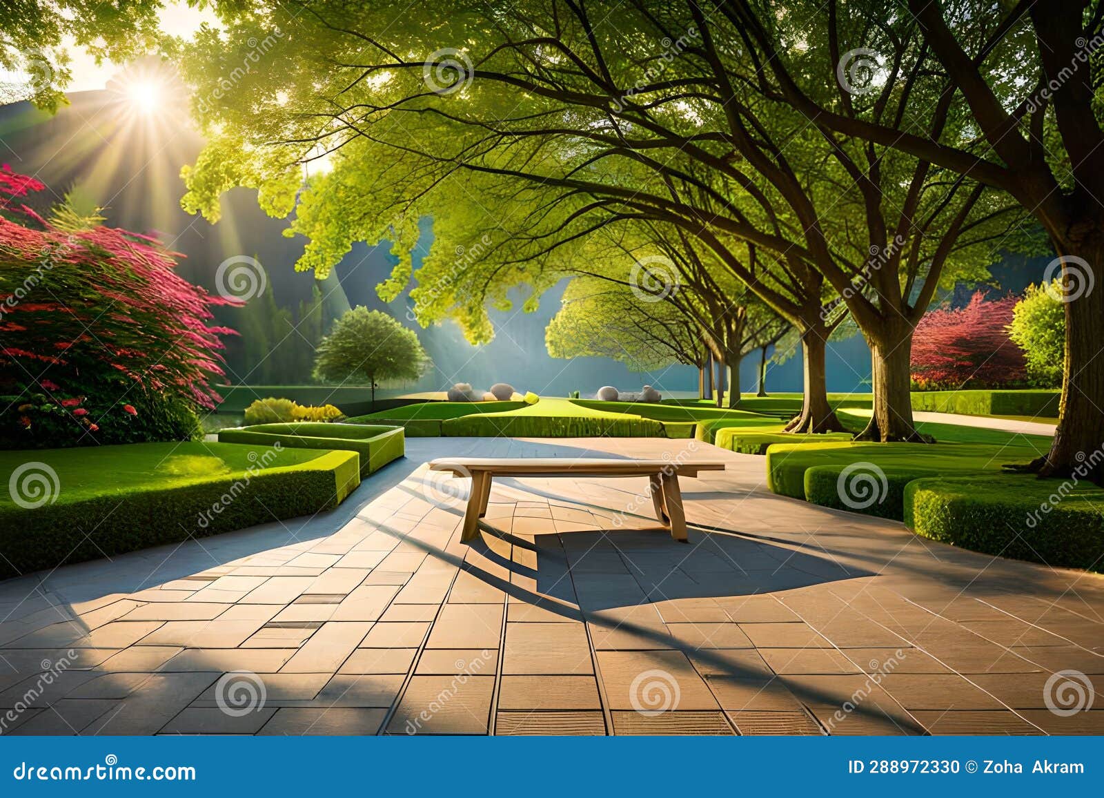 Beautiful Landscape Design for Backyard Garden with Small Bench Ai ...