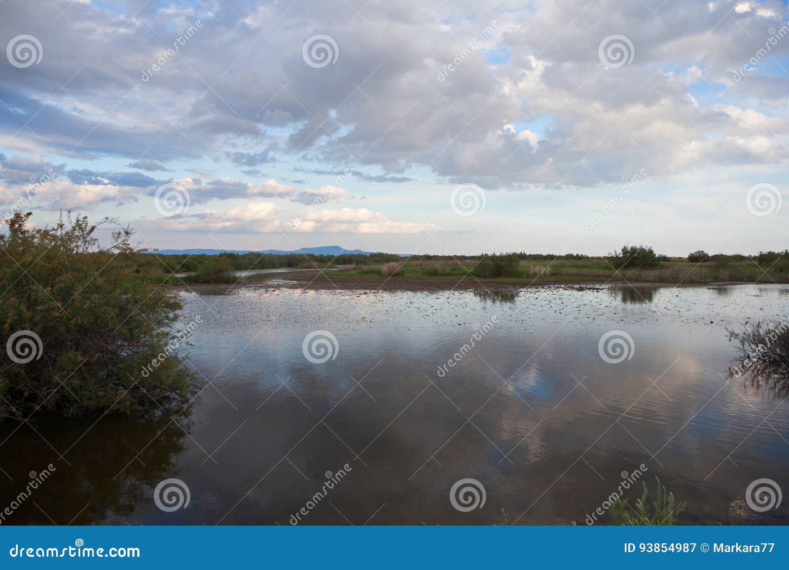Beautiful Landscape.Evros River in Greece Stock Image - Image of blue ...