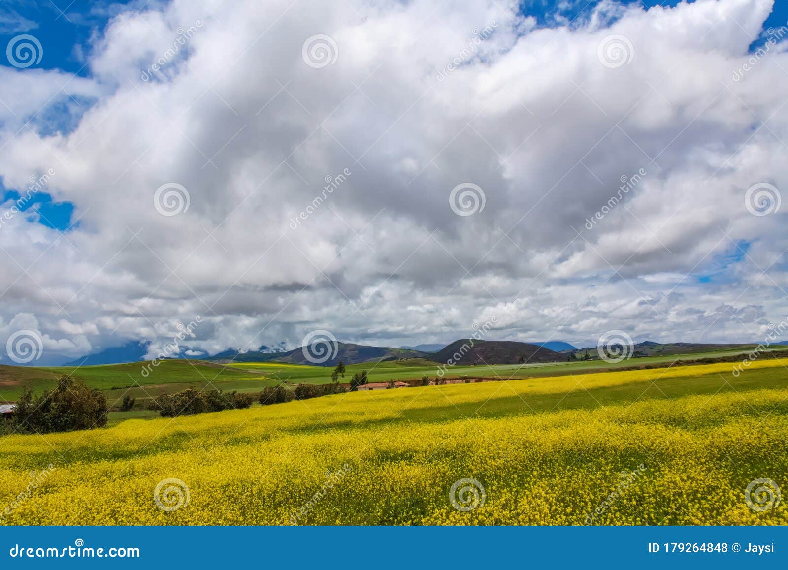 Beautiful Landscape of Fields, Meadows and Mountains in Peru, South ...