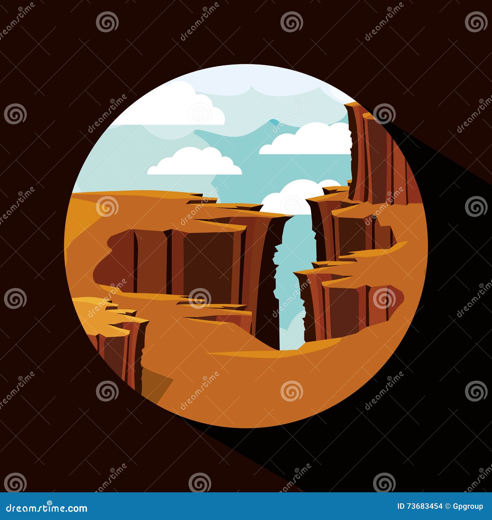 Beautiful Landscape Frame Design Stock Vector - Illustration of ...