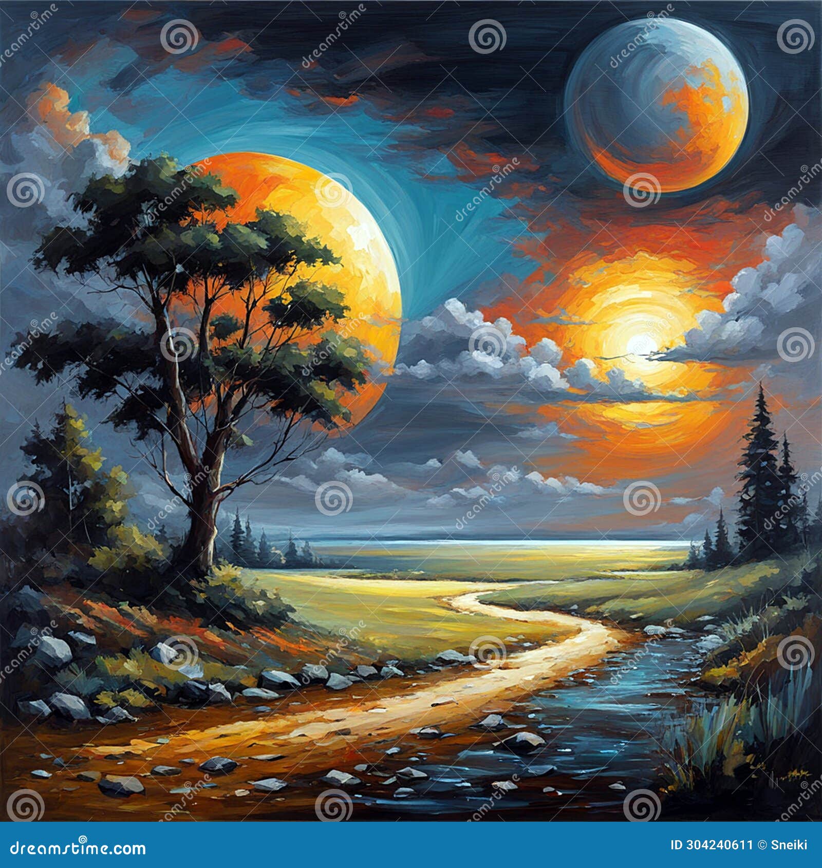 Beautiful Landscape on an Imaginary Planet. Editorial Photo ...