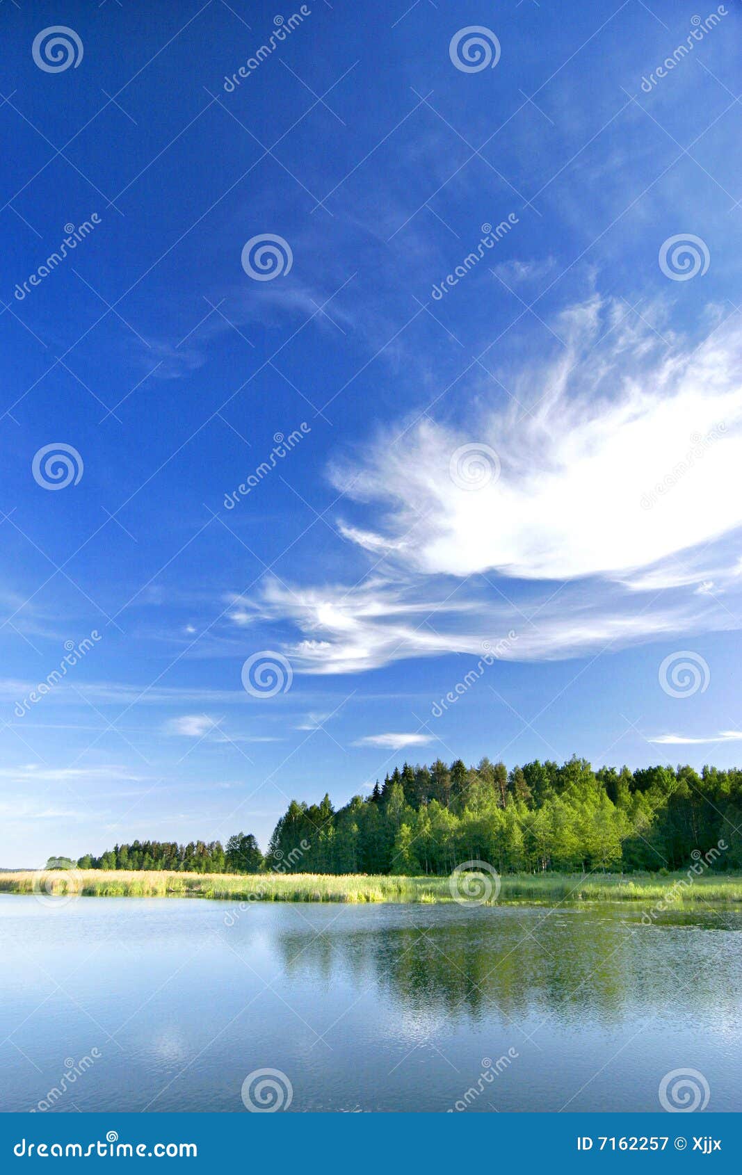 Beautiful Landscape with Lake Stock Image - Image of nature, lake: 7162257